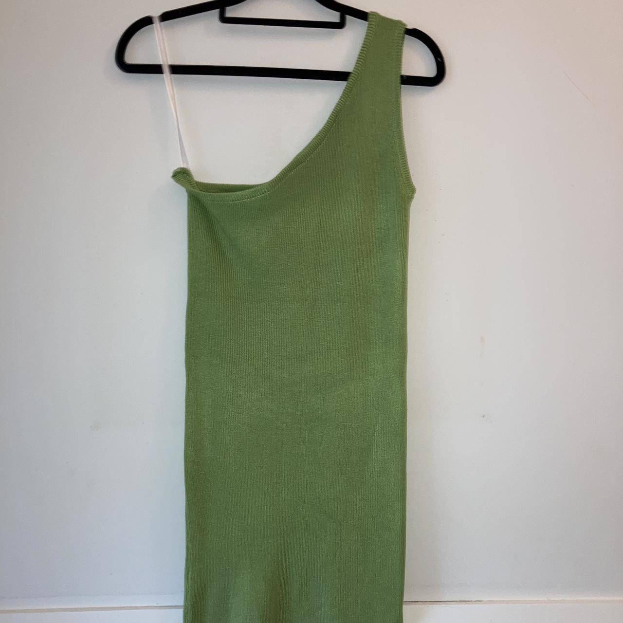 Hawt One shoulder green mini dress Knit 🔥 Love this... - Depop