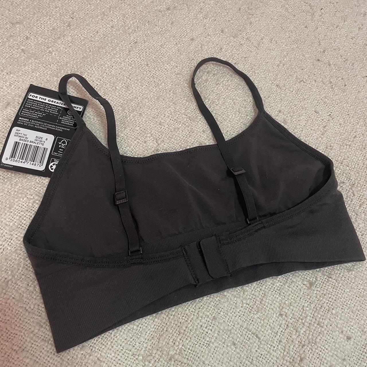 Bonds 🦋 Bases bralette black (almost a very dark... - Depop