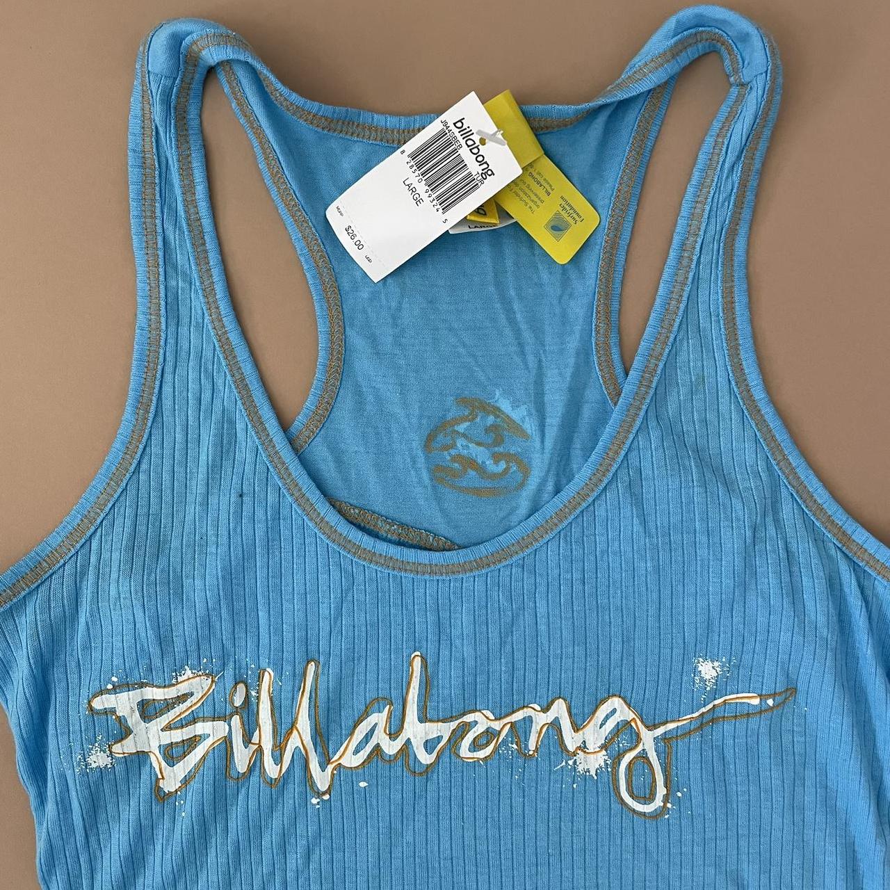 Y2K Deadstock Billabong Racer Back Tank Top 2000s... - Depop
