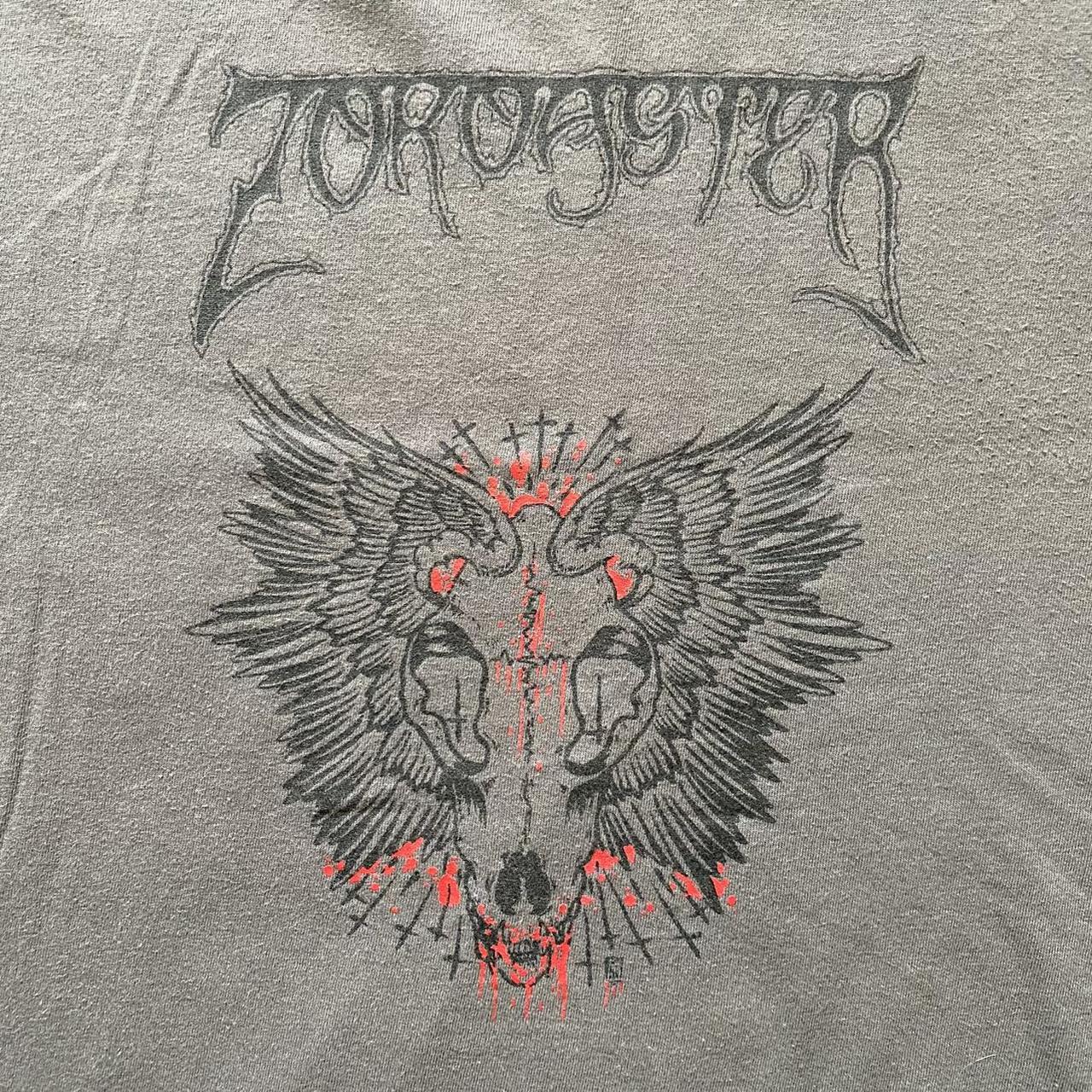 2000s Zoroaster doom metal band shirt. Tagged L and... - Depop