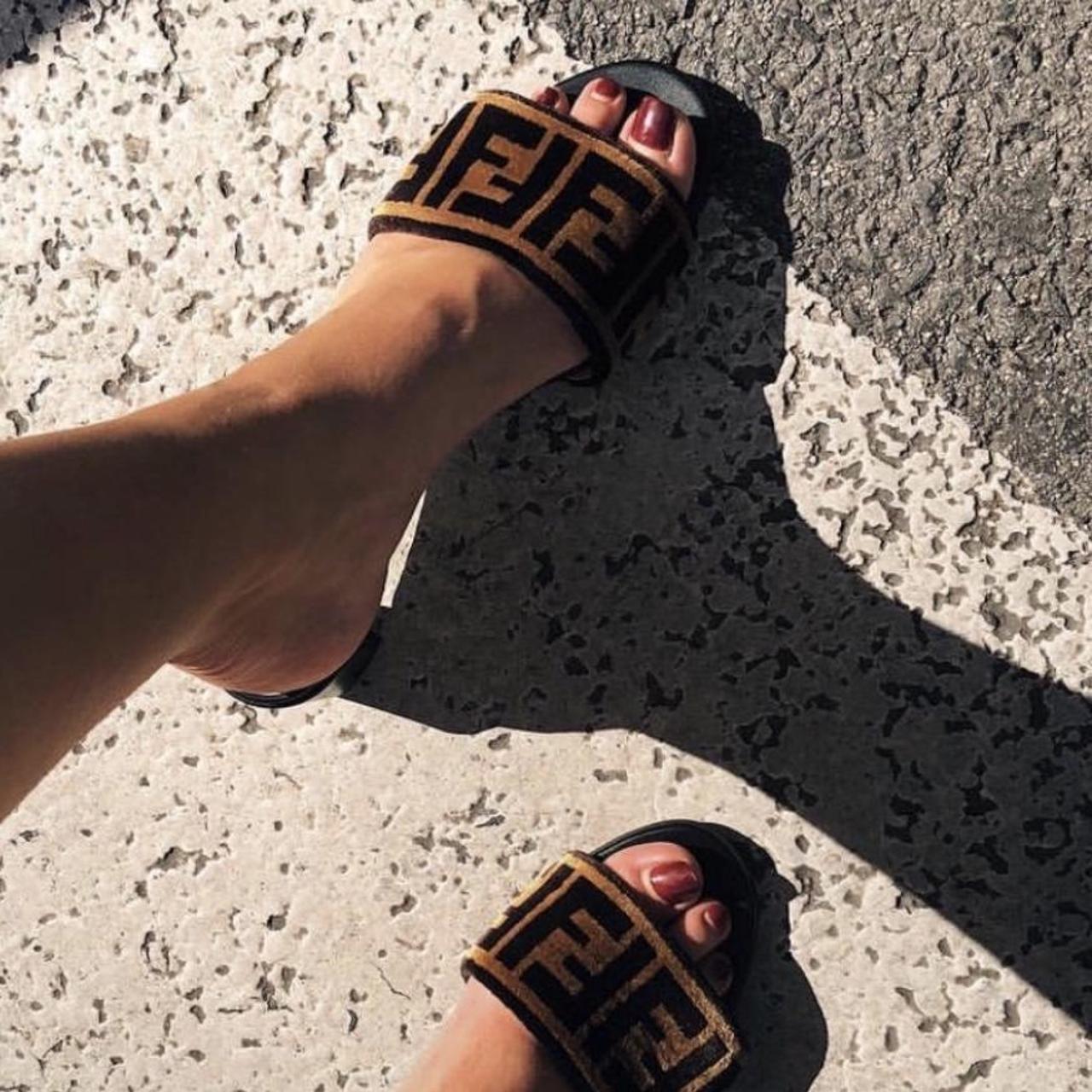 Fendi slides size 37 In excellent condition. Has... - Depop