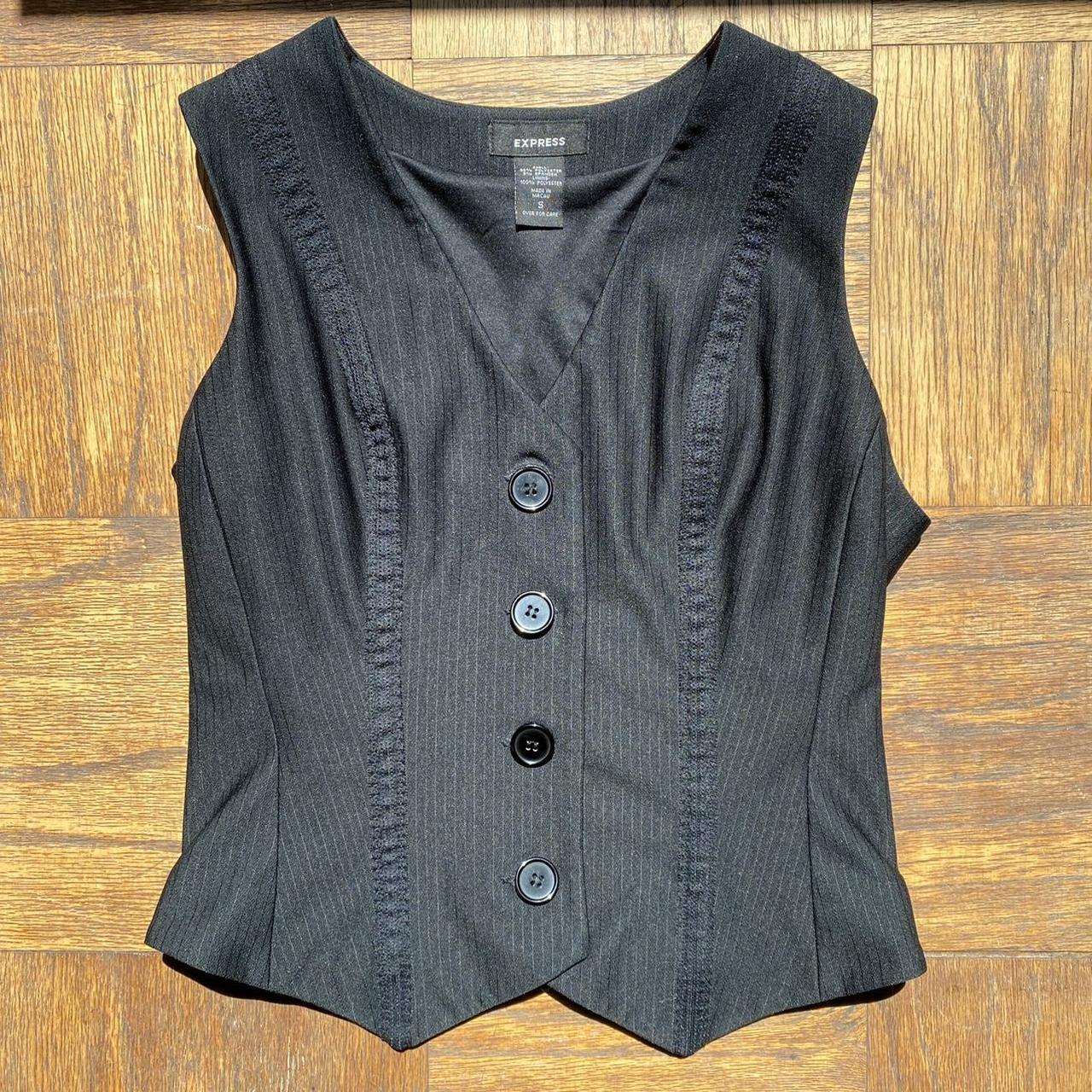 Black y2k Express vest top! Price is negotiable and... - Depop