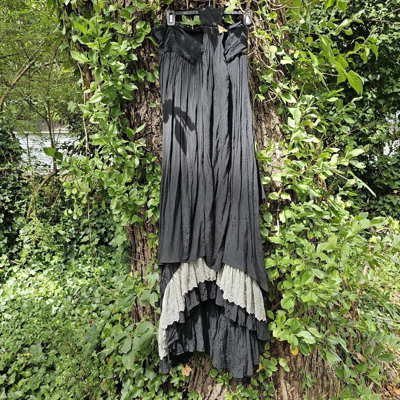 Ryu Black Lace Trim Halter Dress. This dress is OLD.... - Depop