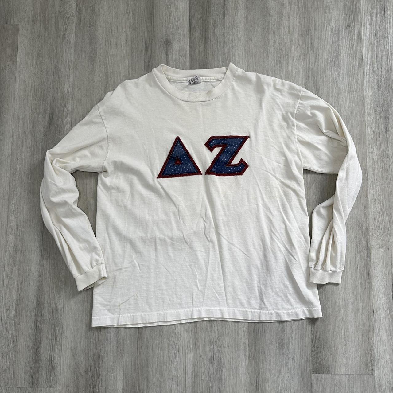 alpha zeta fraternity or sorority tee! sized L looks... - Depop