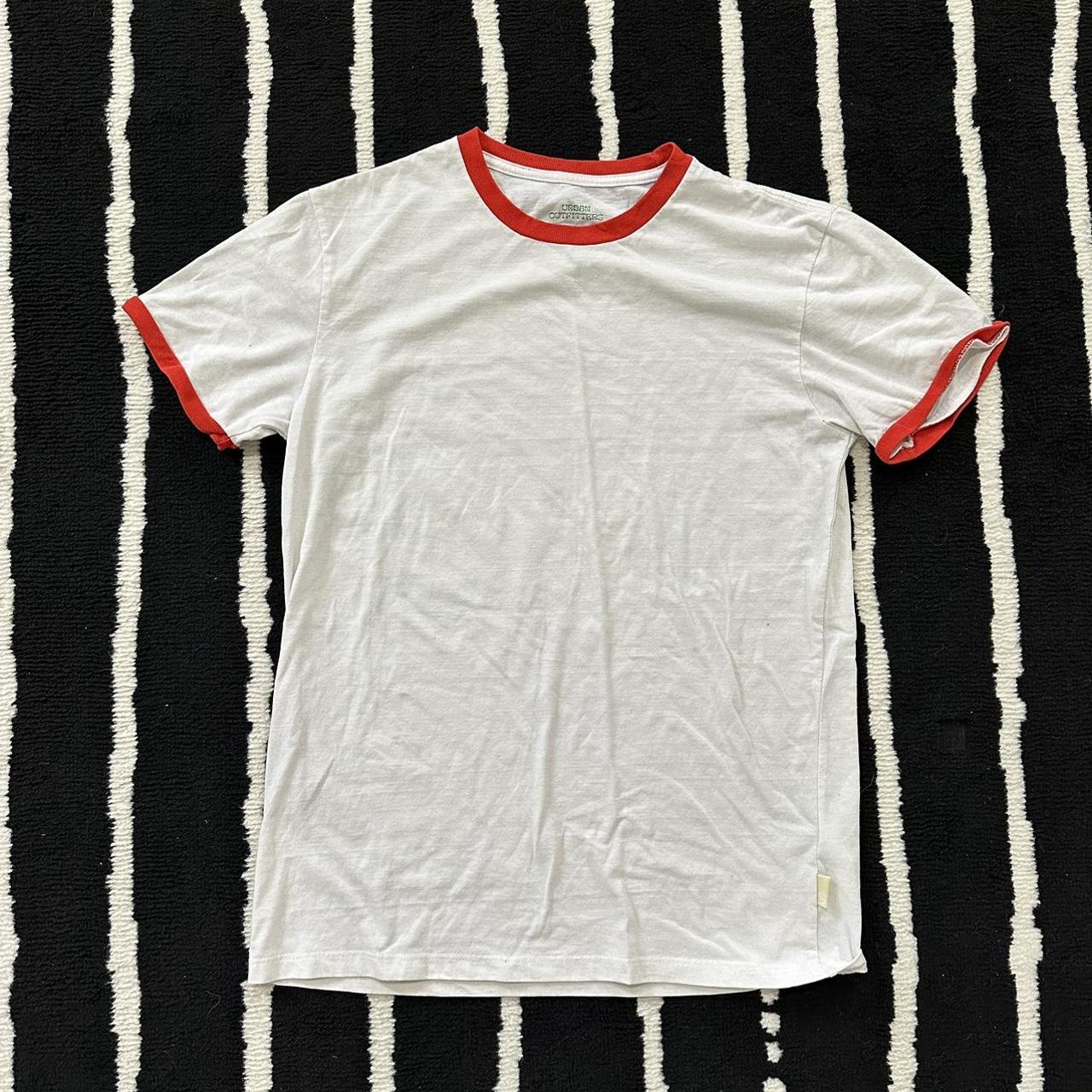 Basic white and red ringer tee from urban outfitters... - Depop