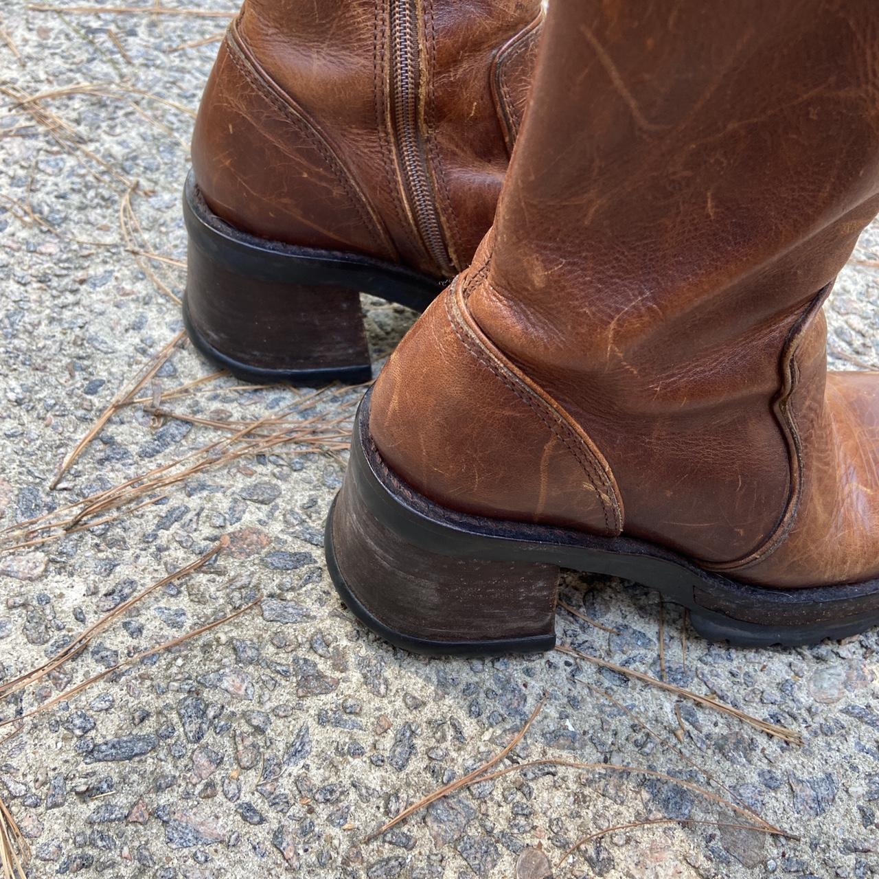 90s y2k Steve Madden hott boots 🤎 ♡ vintage brown... - Depop