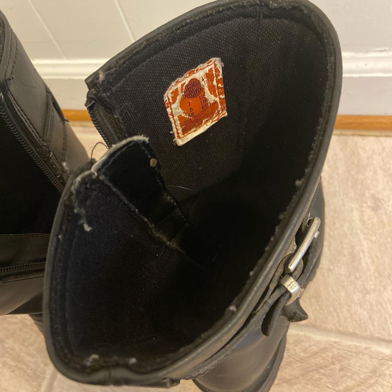 Moto biker harley boots 🖤 ♡ Harley Davidson black... - Depop