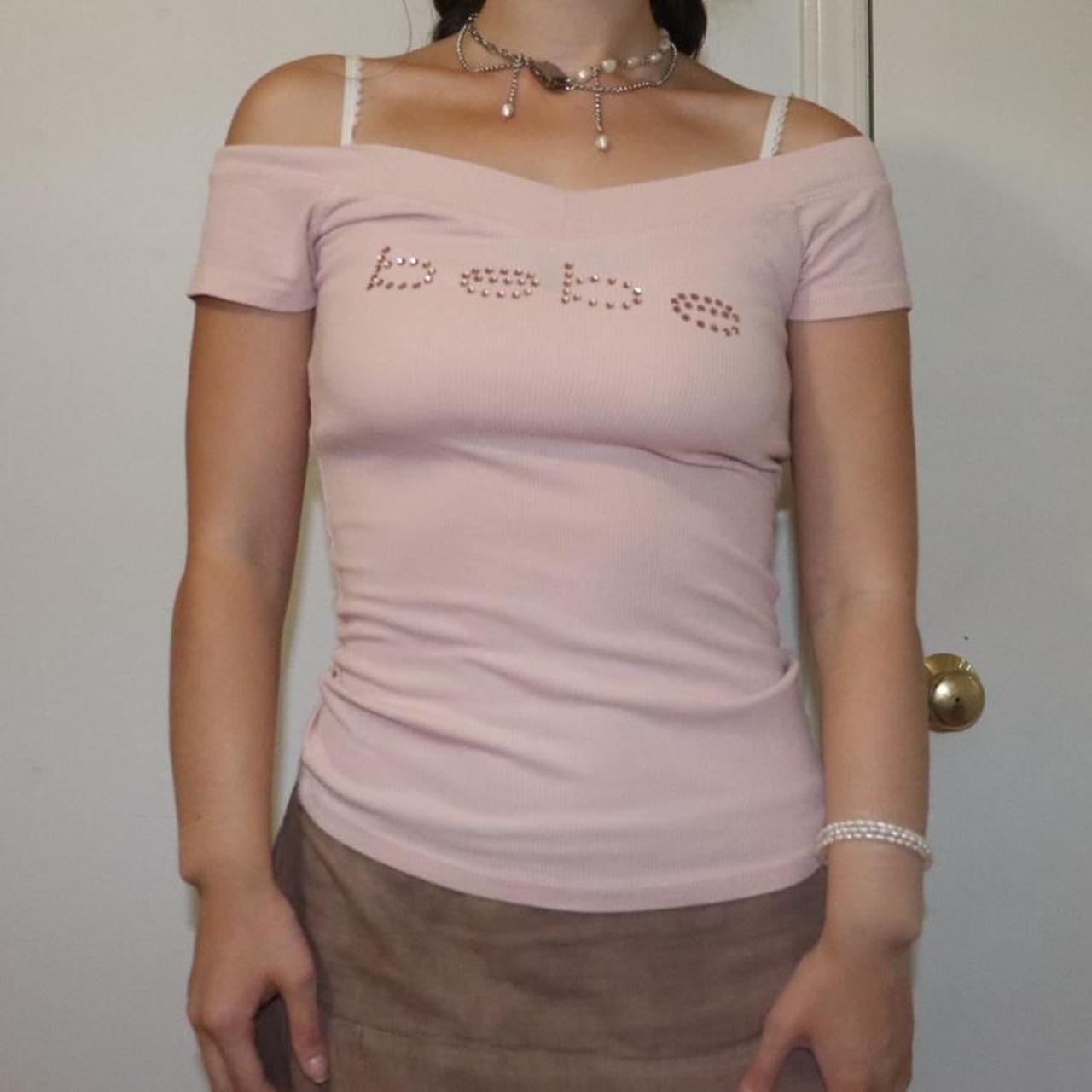 Baby pink bebe top