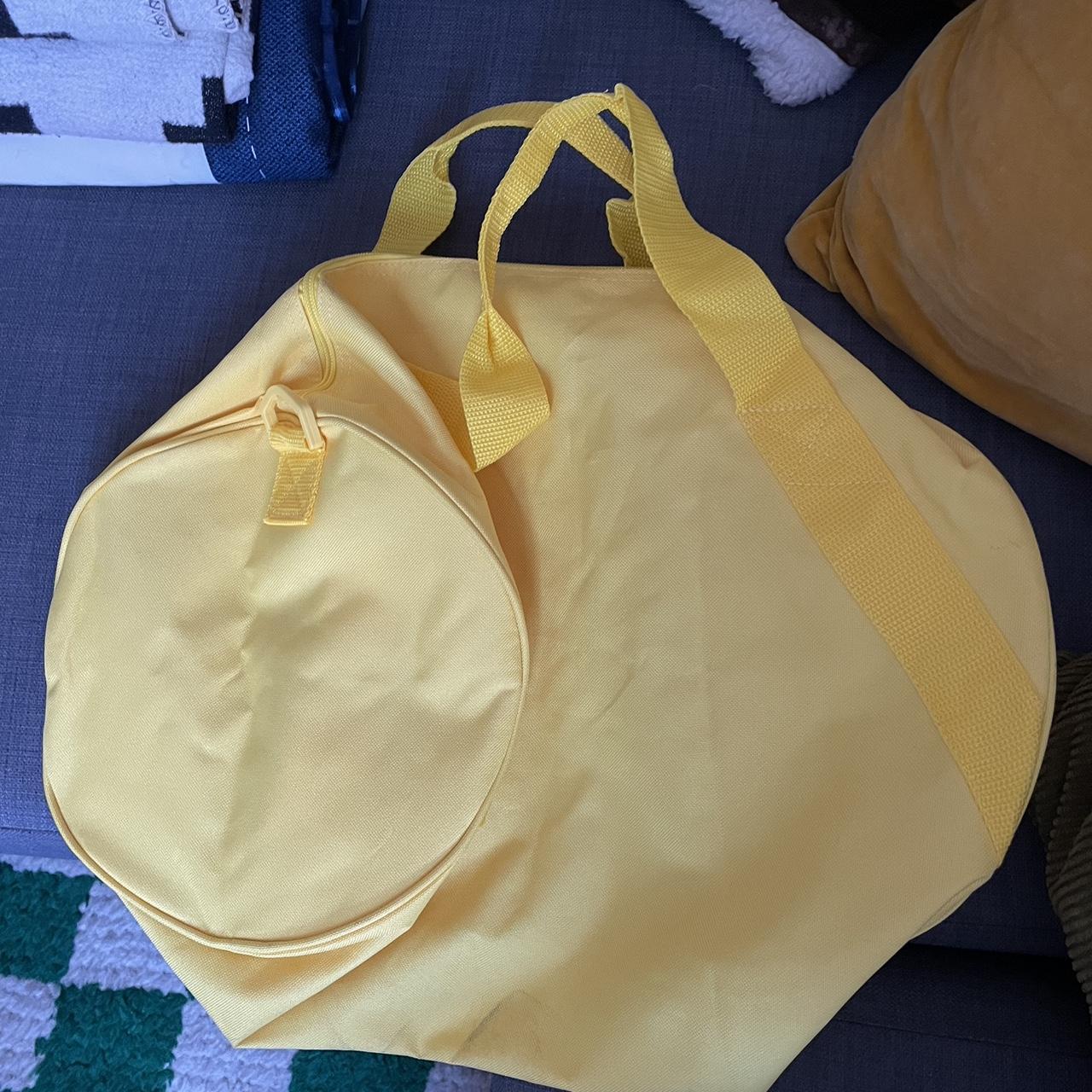 New Glossier yellow duffel bag - Depop