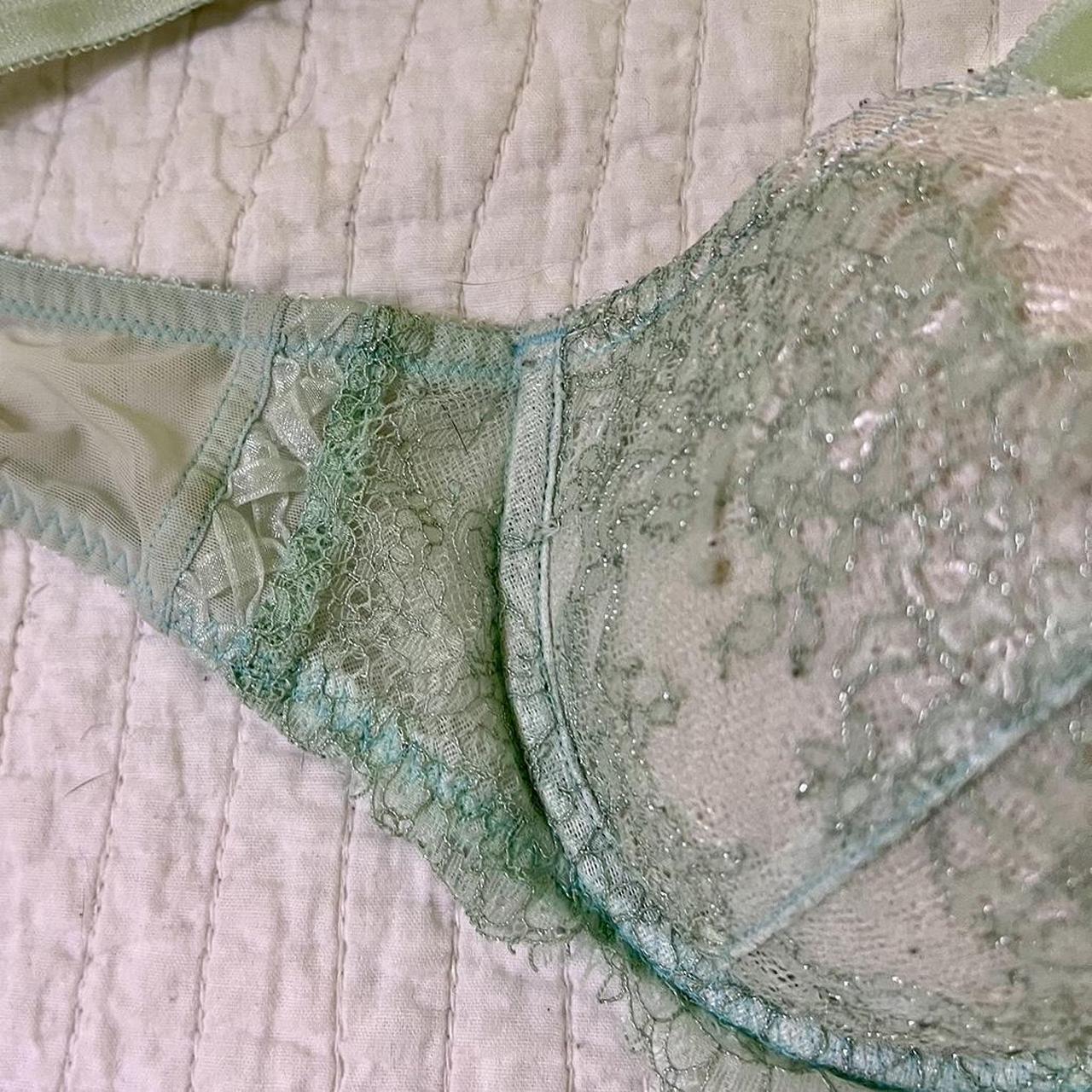 mint green lace bra 🌱🌱 size 34B (fits like 34C) i’m... - Depop