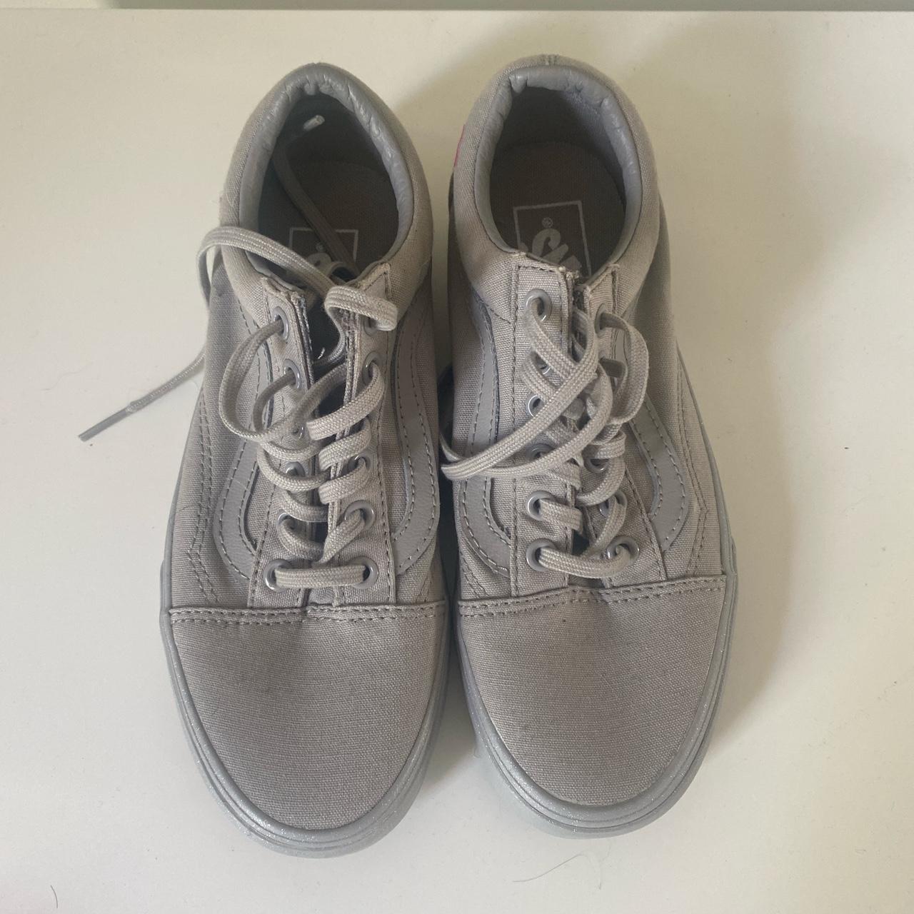 Grey vans with glitter sole. Size 4. Great... - Depop