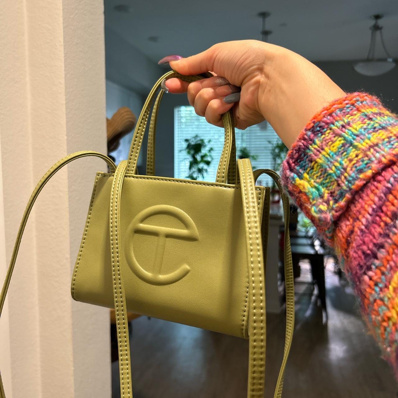 Green telfar bag Drab color mini - Depop
