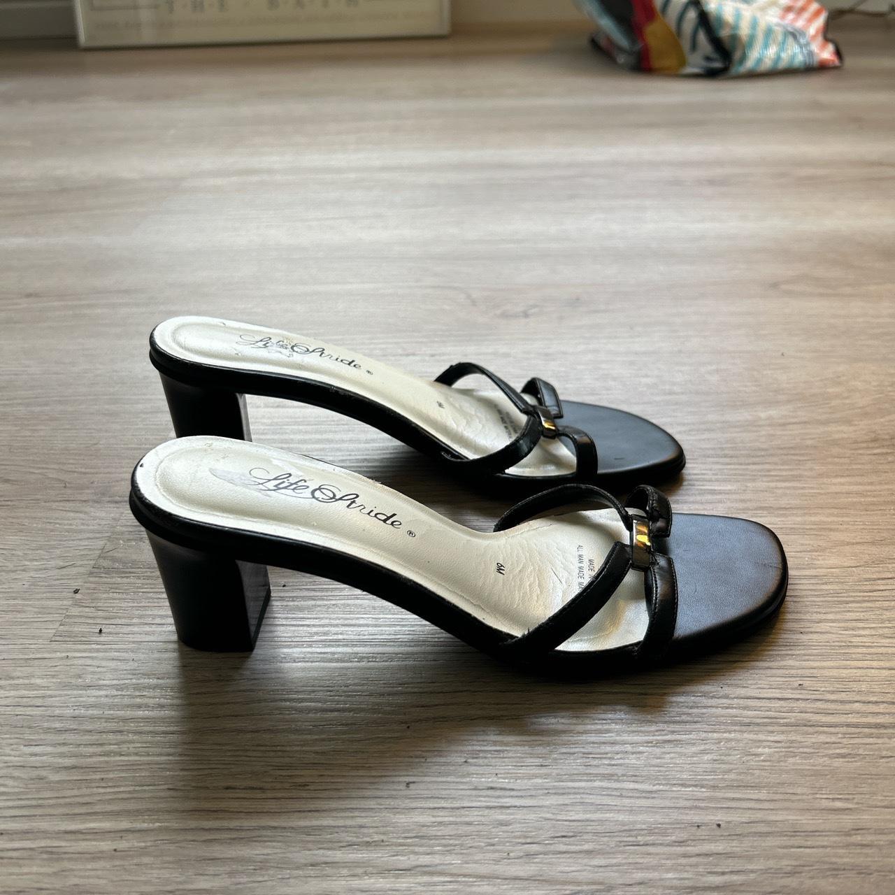 Super cute little heels with silver buckle Great... - Depop