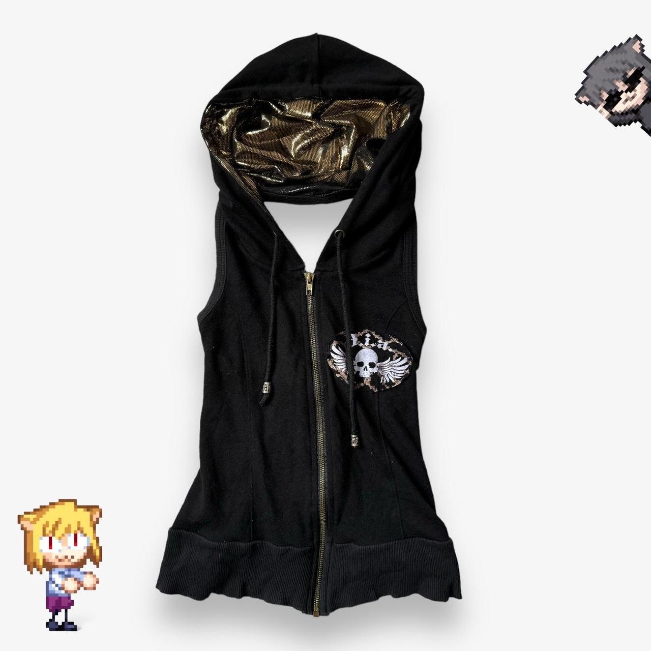 Japanese brand D.I.A gyaru/gal lace-up hooded top.... - Depop