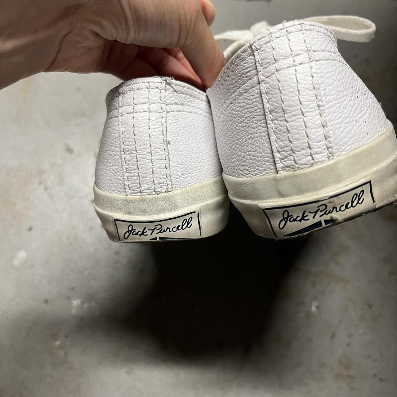 Converse All Star Jack Purcell White Athletic Shoes... - Depop