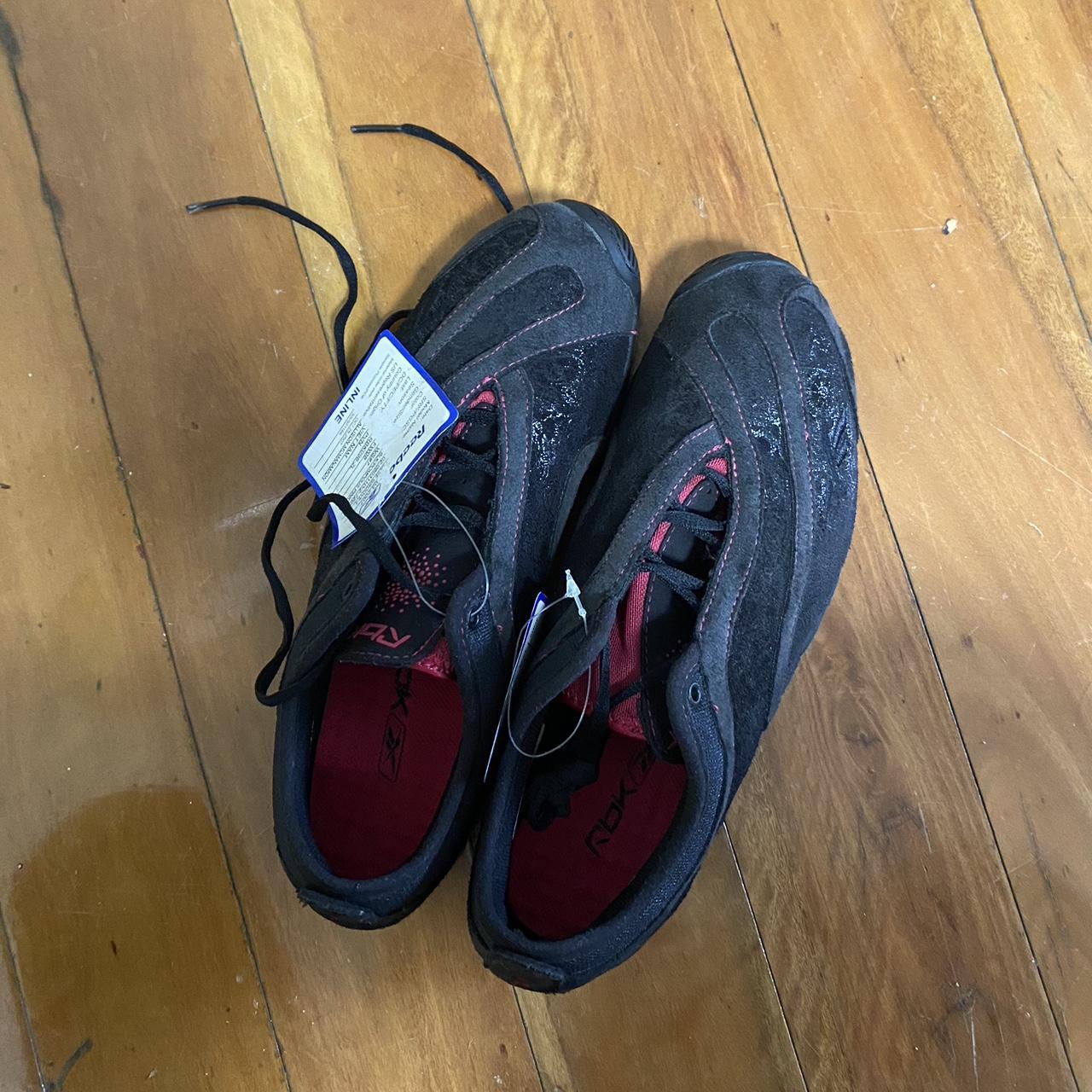 Insane Unique Reebok pulse grooves Black shoes with... - Depop