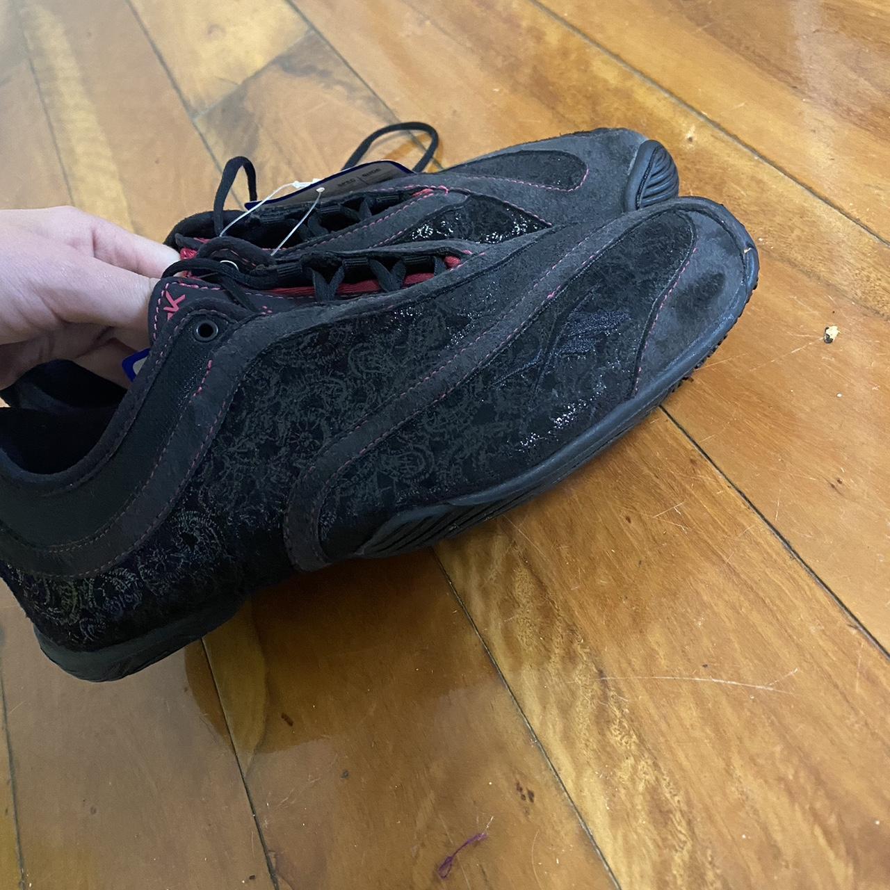 Insane Unique Reebok pulse grooves Black shoes with... - Depop