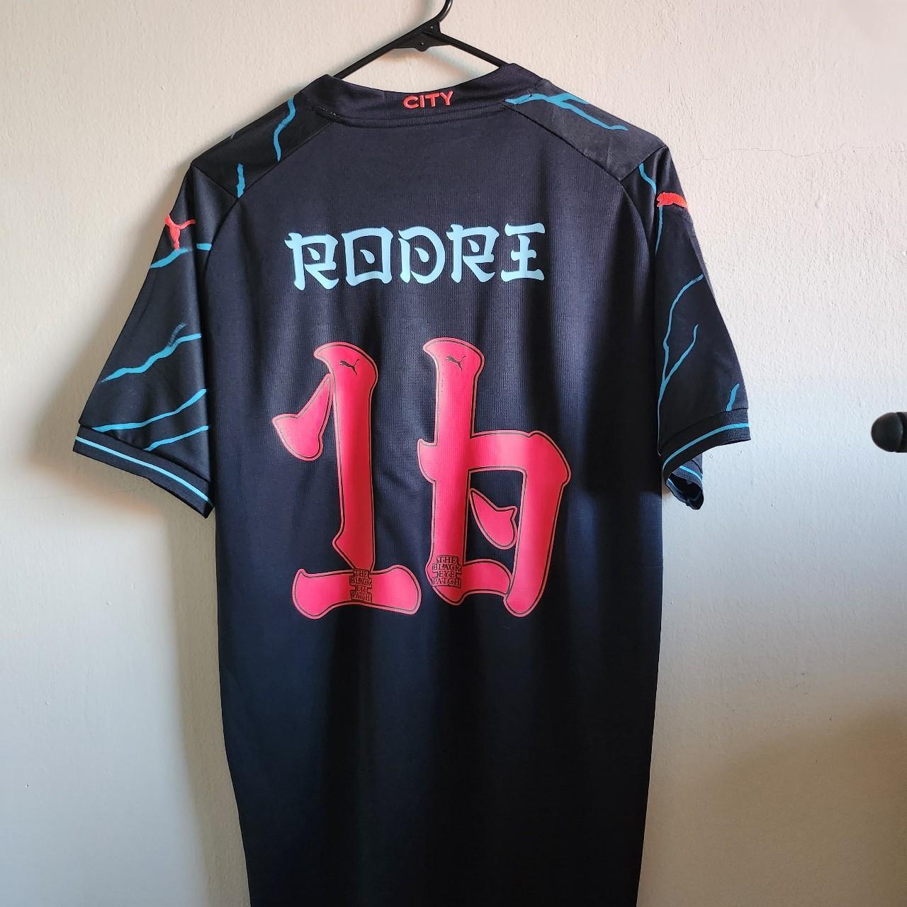 Manchester City Third Rodri #16 Japan Tour nameset... - Depop