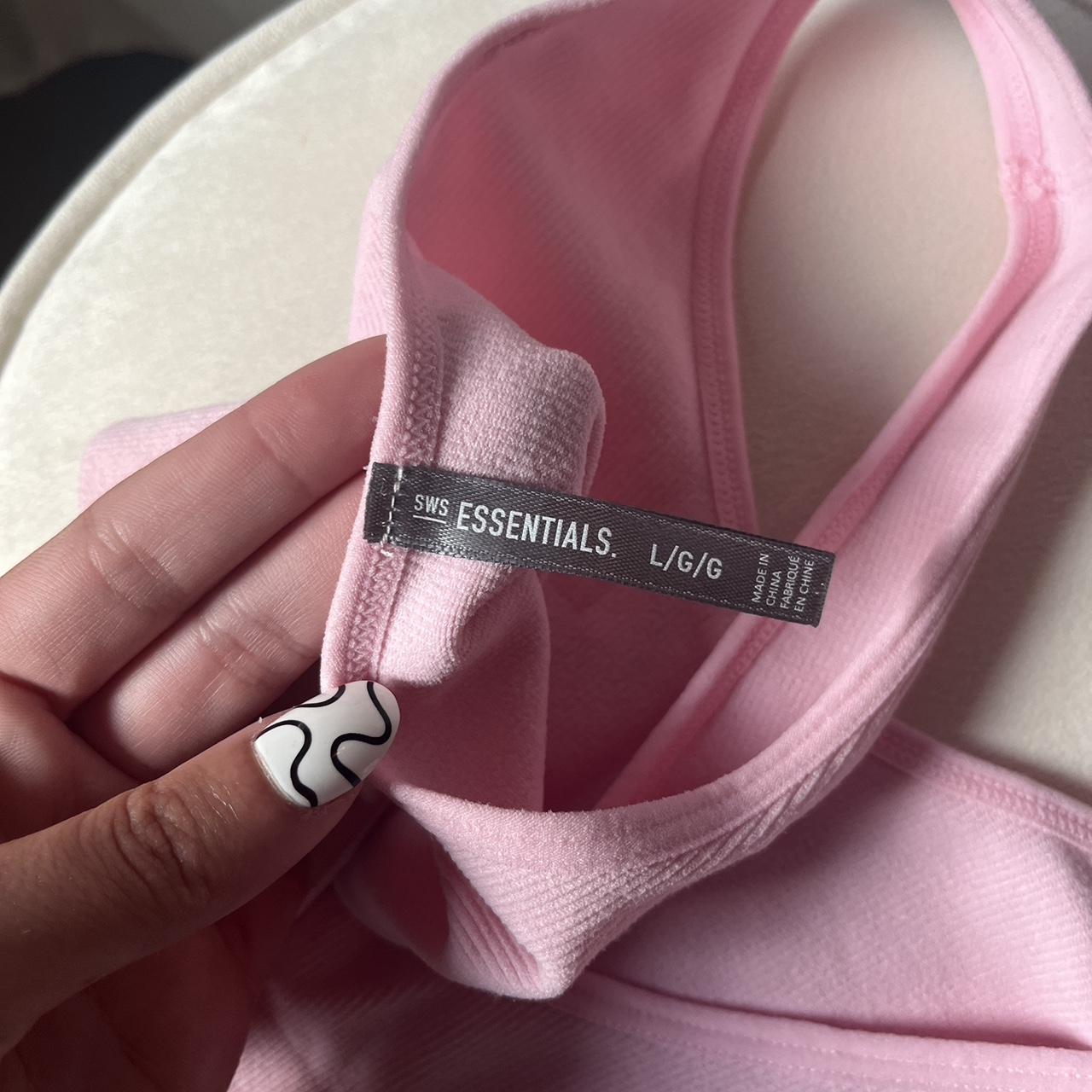 baby pink soft and stretchy bra/top reversible! can... - Depop