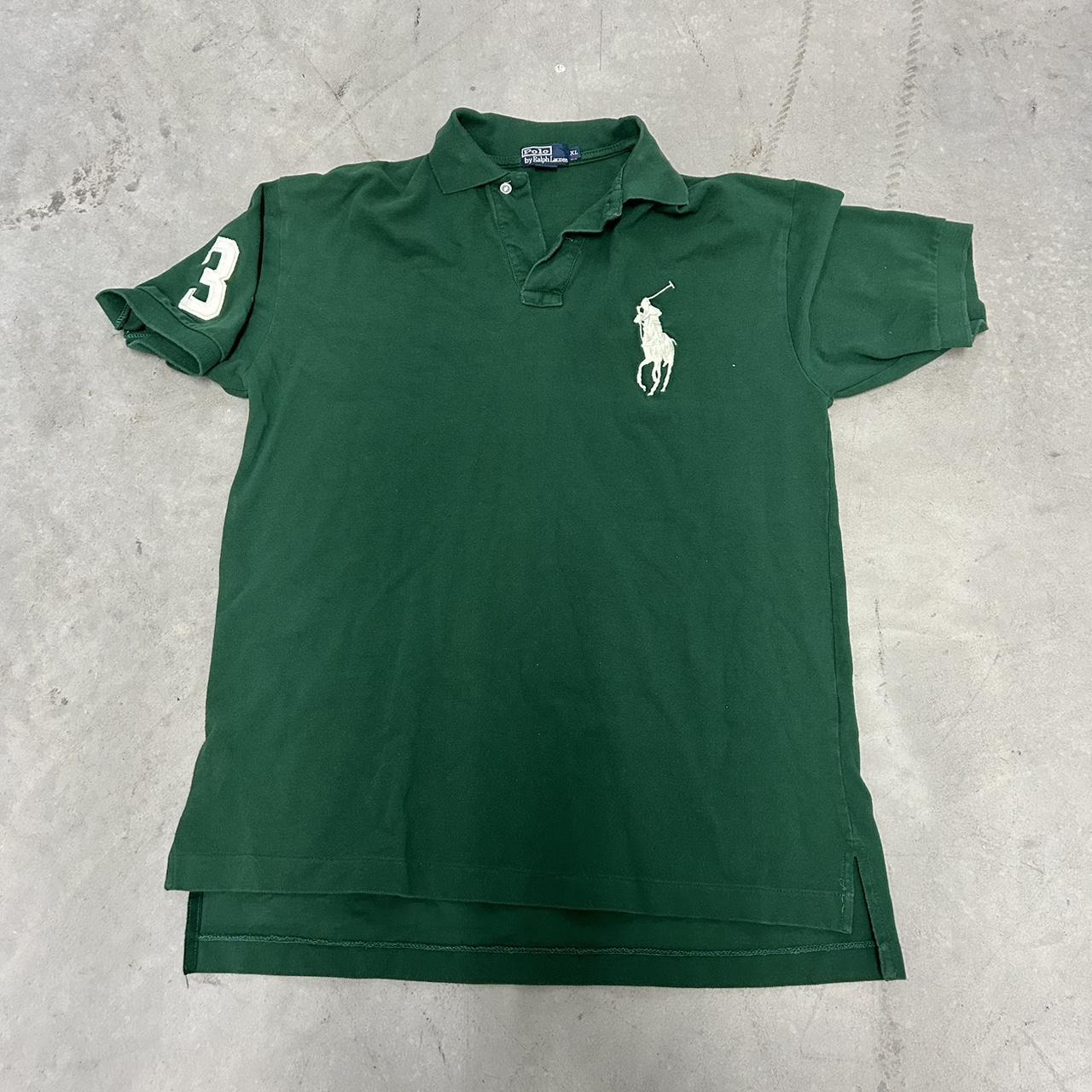 vintage 90s polo ralph lauren big pony polo shirt... - Depop