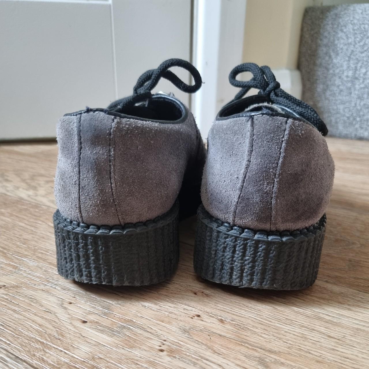 Underground grey suede cheetah print top creepers.... - Depop