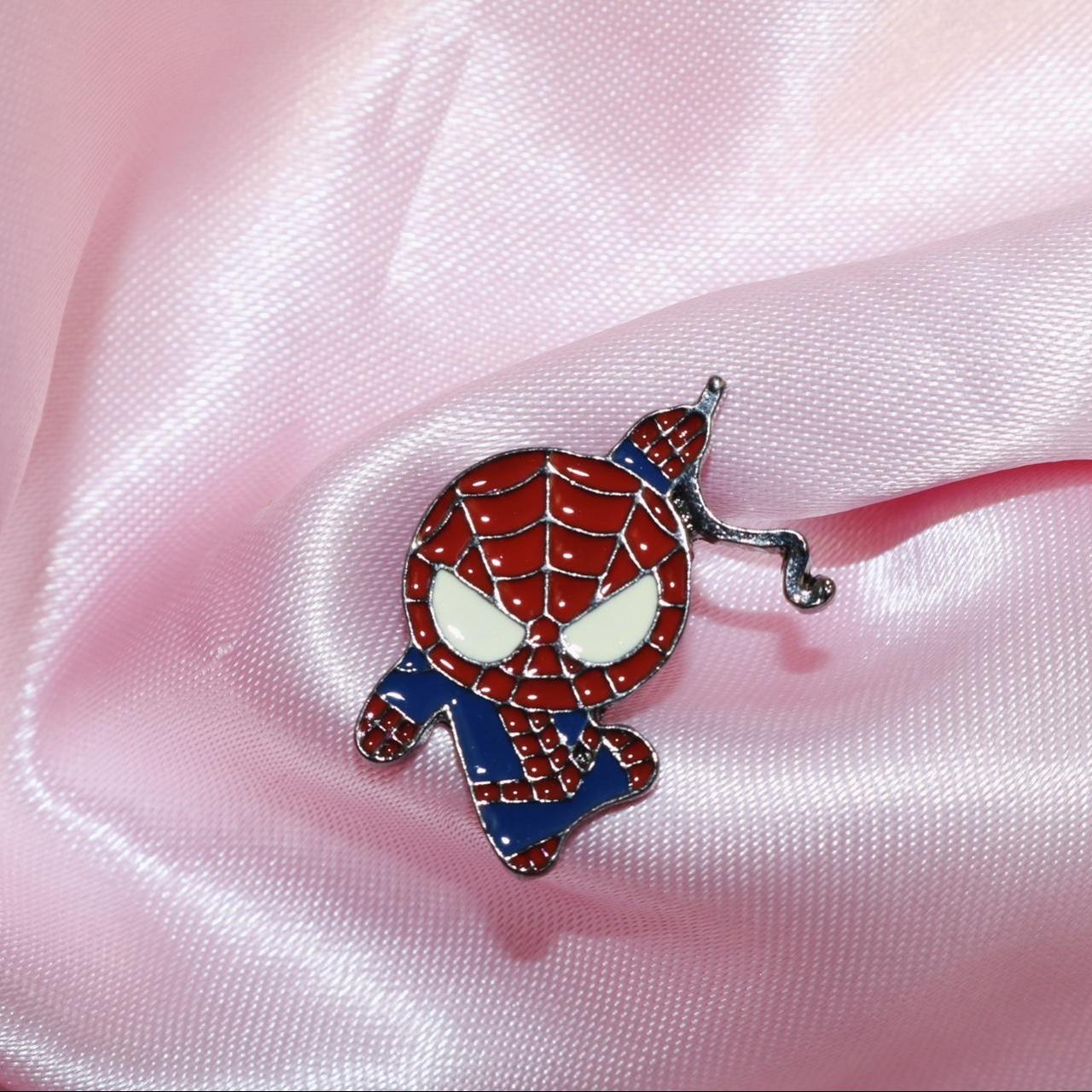 swinging spider-man enamel pin! size: 1... - Depop