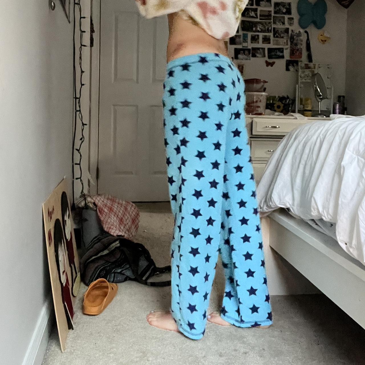 Blue star print girls pj pants, no waist band but... - Depop