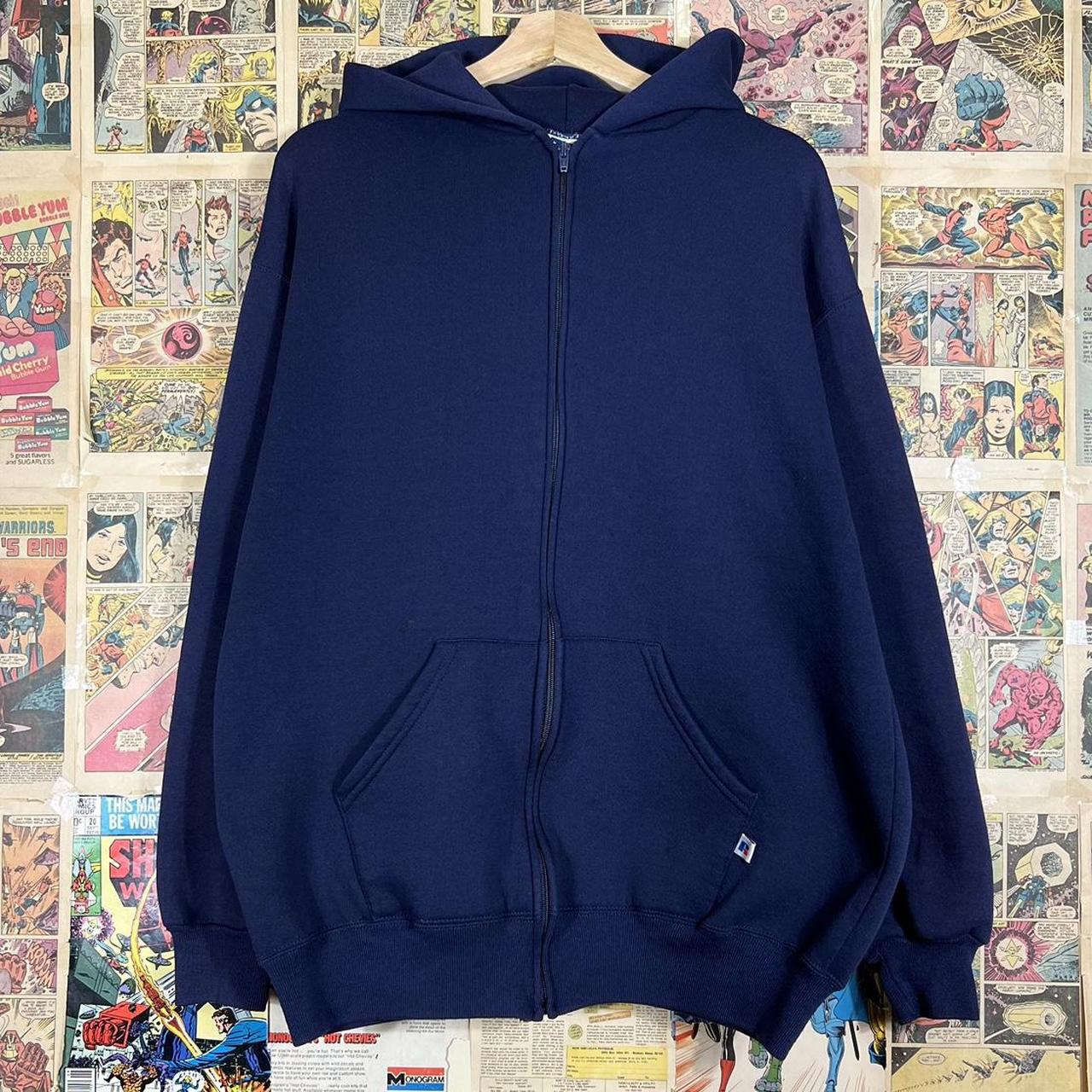 Vintage 90s Essential Navy Blue Russell Athletic... - Depop