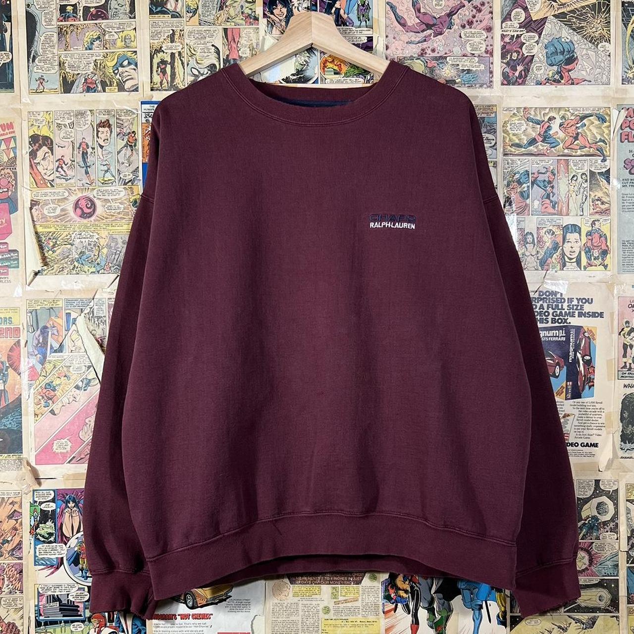 Vintage Essential Embroidered Burgundy Chaps Ralph... - Depop