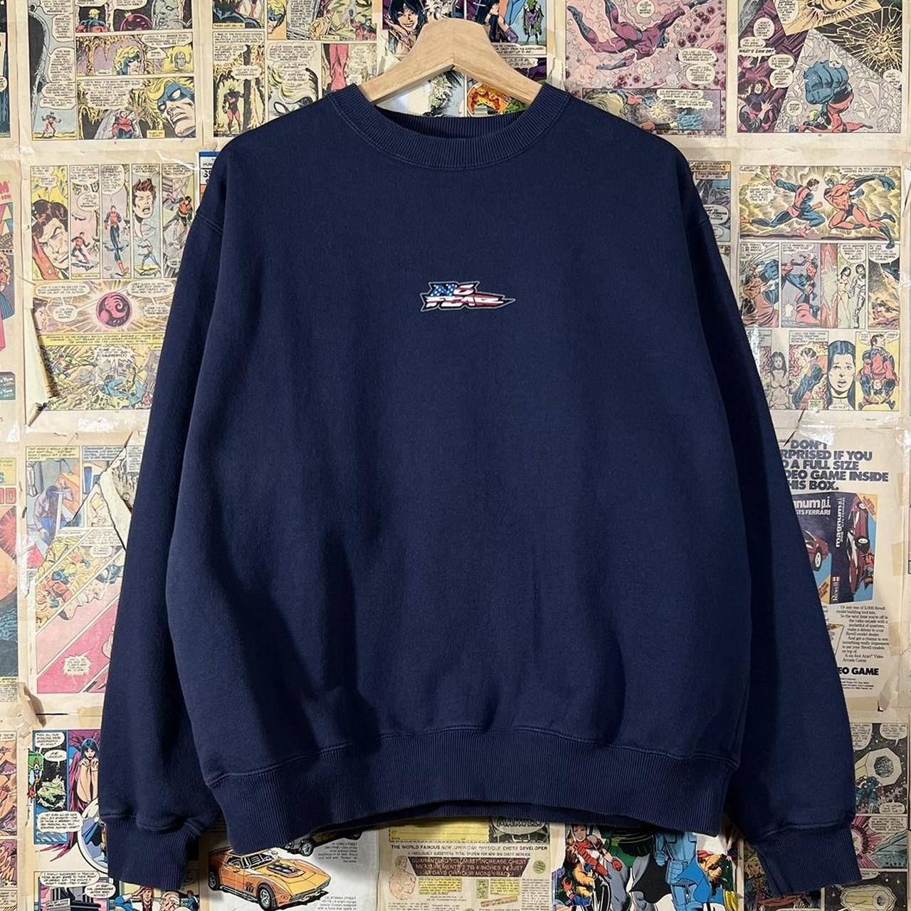 Vintage Essential Navy Blue No Fear StreetWear USA... - Depop