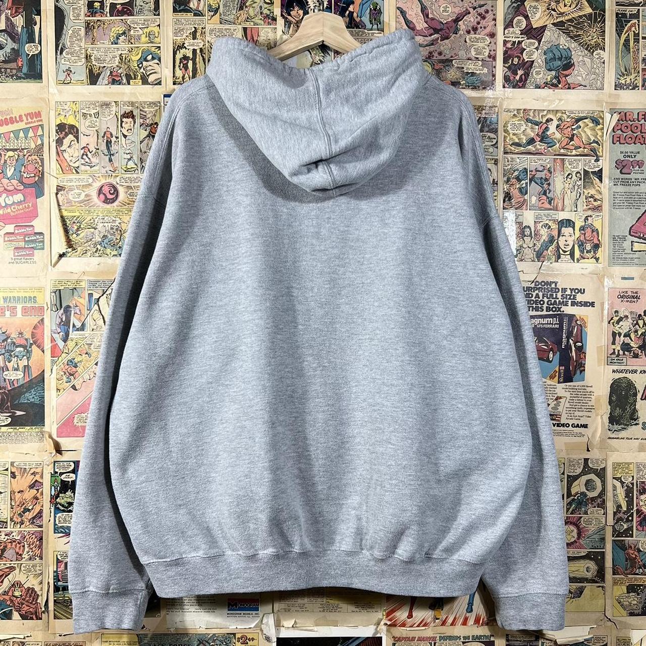 Essential Grey Philadelphia Bald Eagle Zip Up Hoodie... - Depop