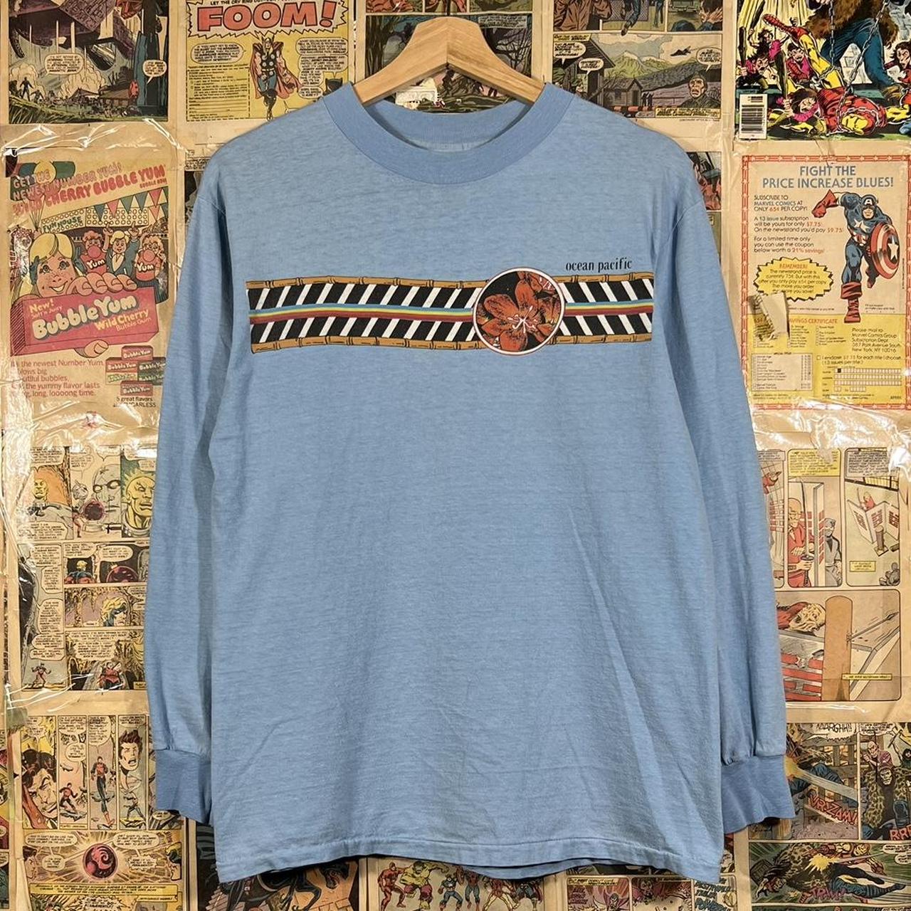 Vintage 80s Essential Blue Ocean Pacific SurfWear... - Depop