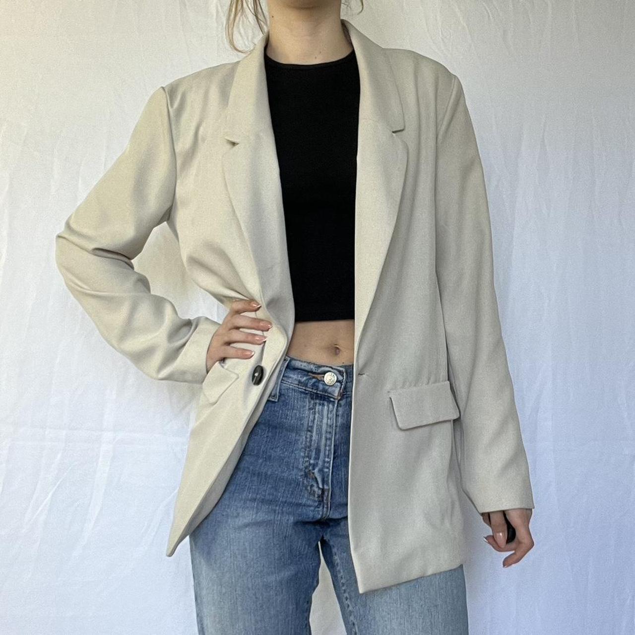Beautiful, beige blazer, perfect for any springtime... - Depop