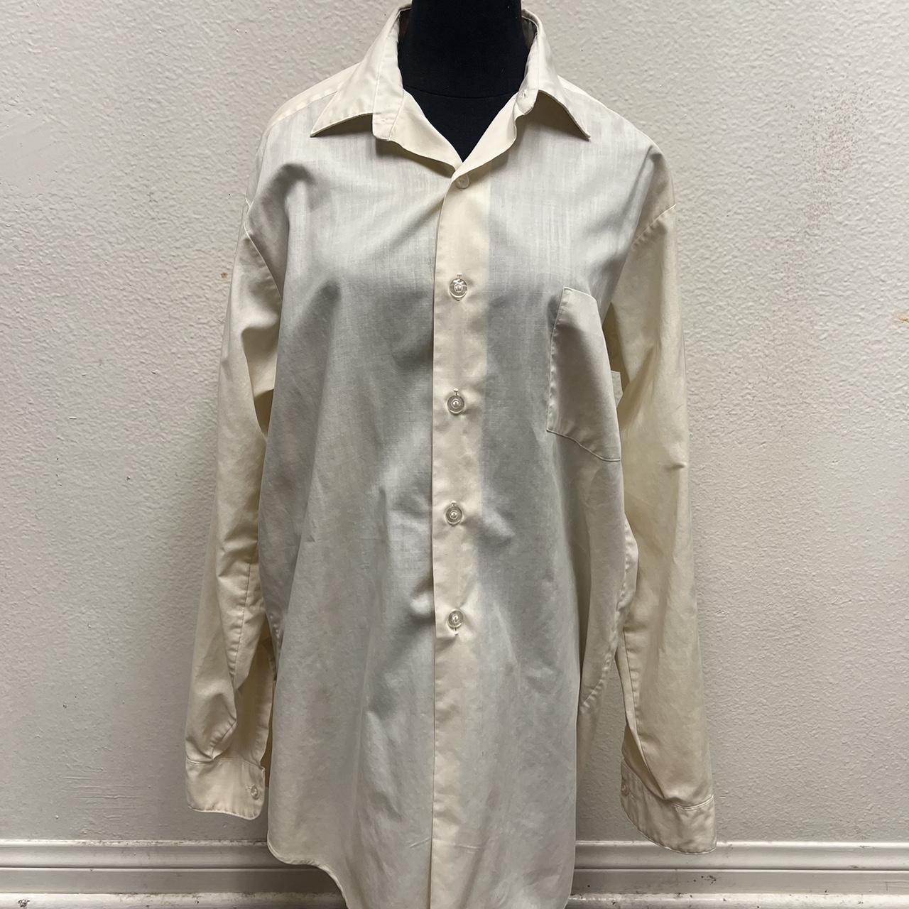 vintage 1970s sears perma-prest button up shirt - Depop