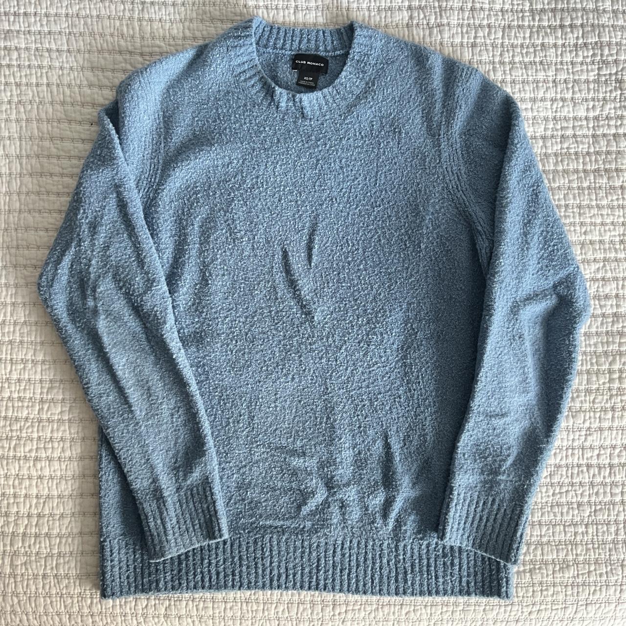 Club Monaco Men's Blue Jumper | Depop