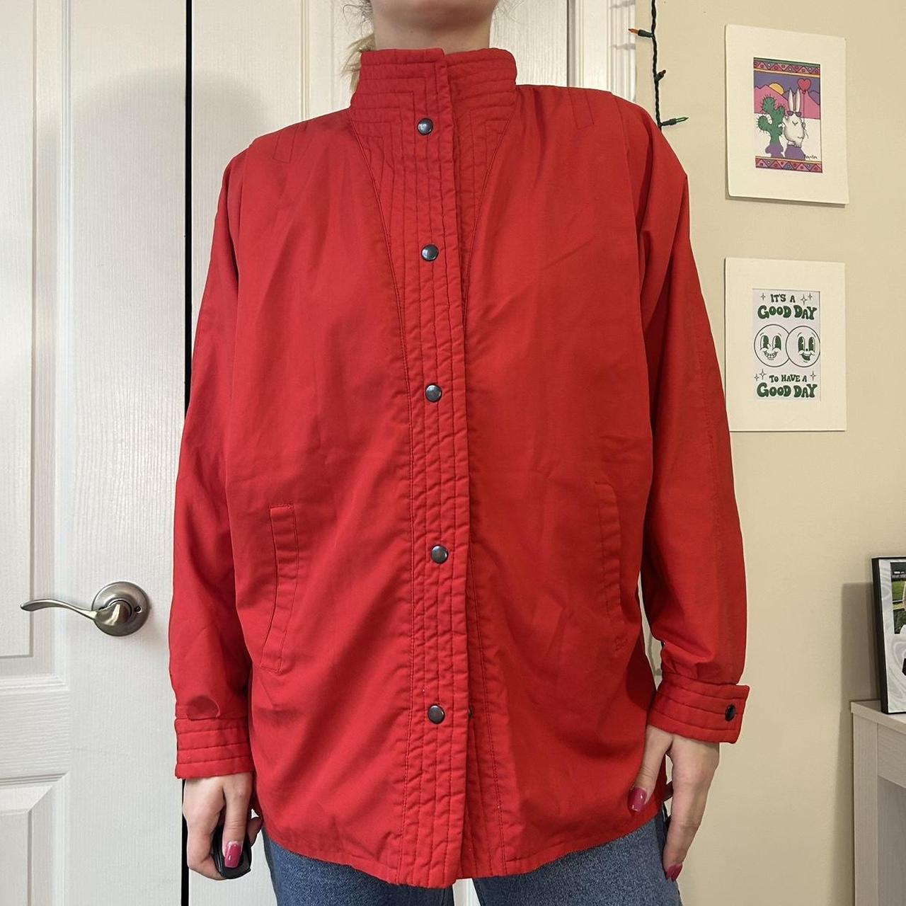 Red lightweight jacket. Perfect for fall weather.... - Depop