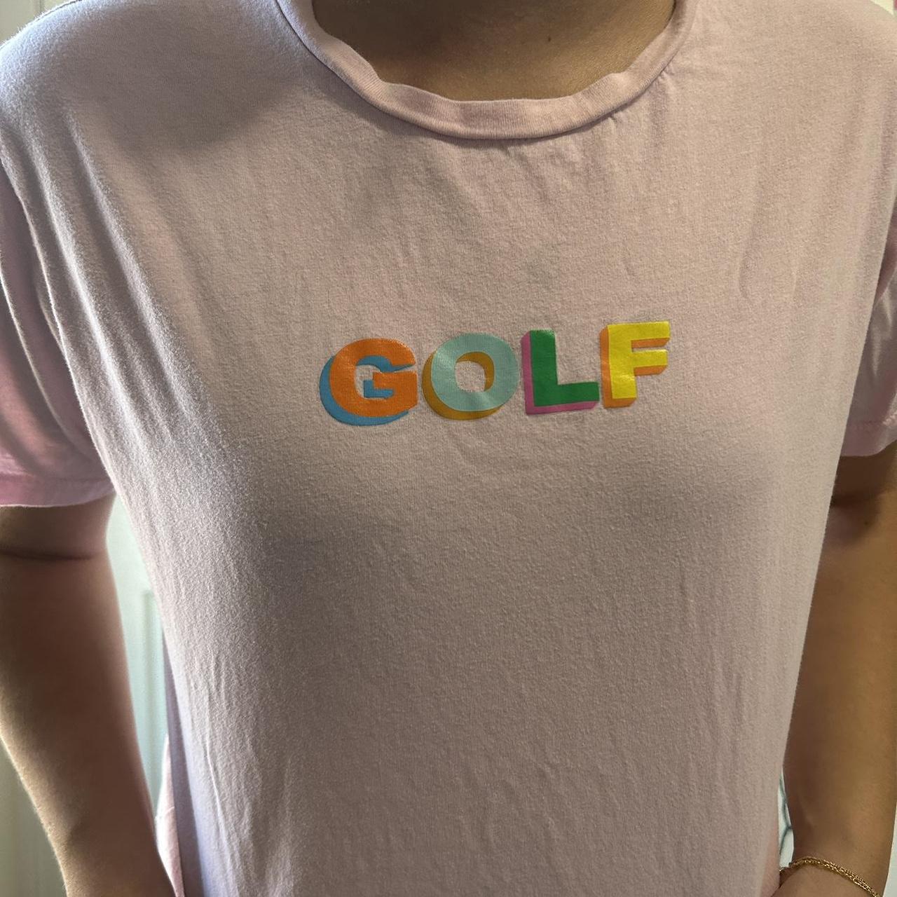 Pink Golf Wang t shirt -good condition- small marks... - Depop
