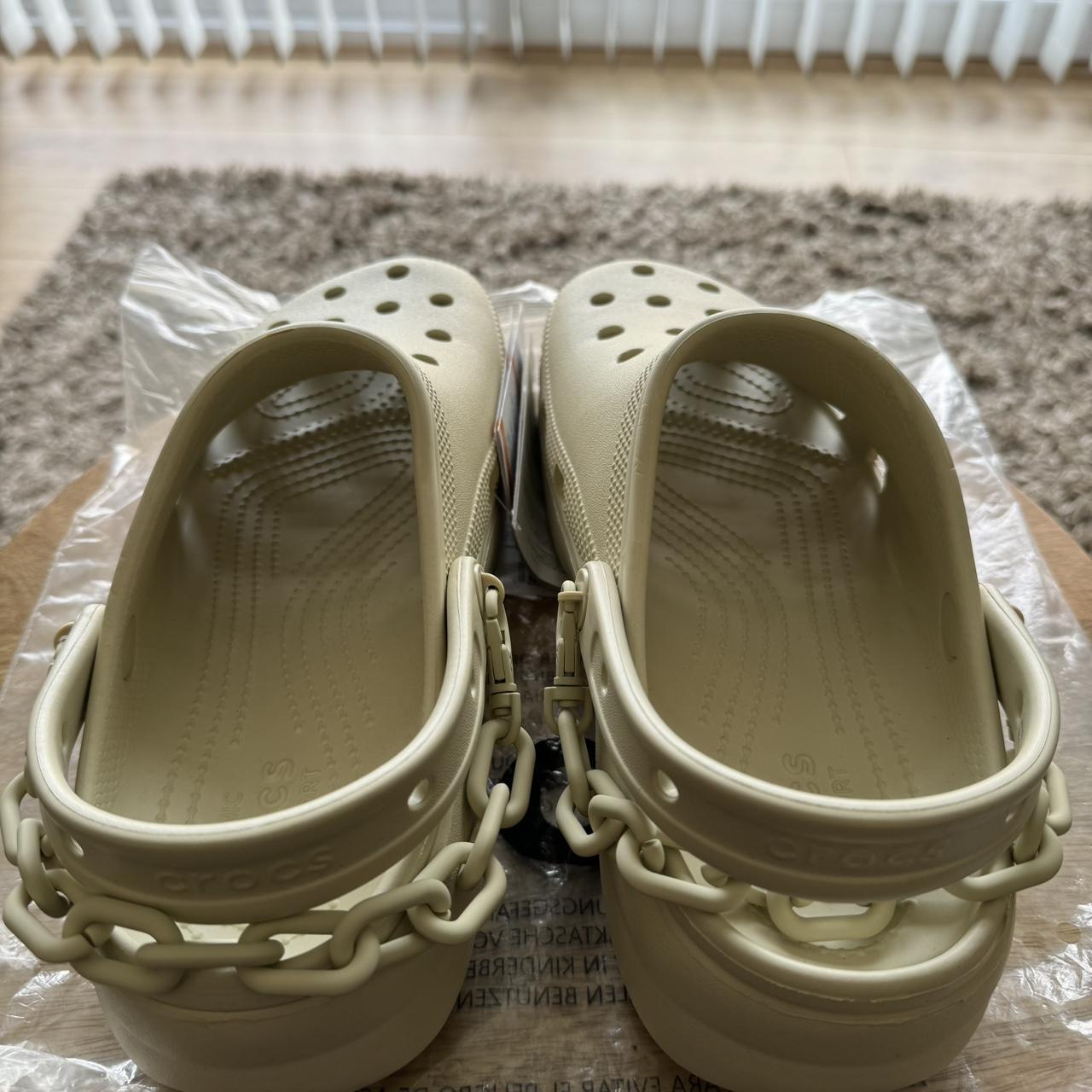 Crocs Classic Platform Chain Clog - Bone Colour.... - Depop