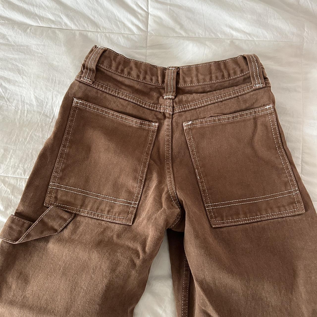 brandy melville crispina brown carpenter pants 🤎... | Depop