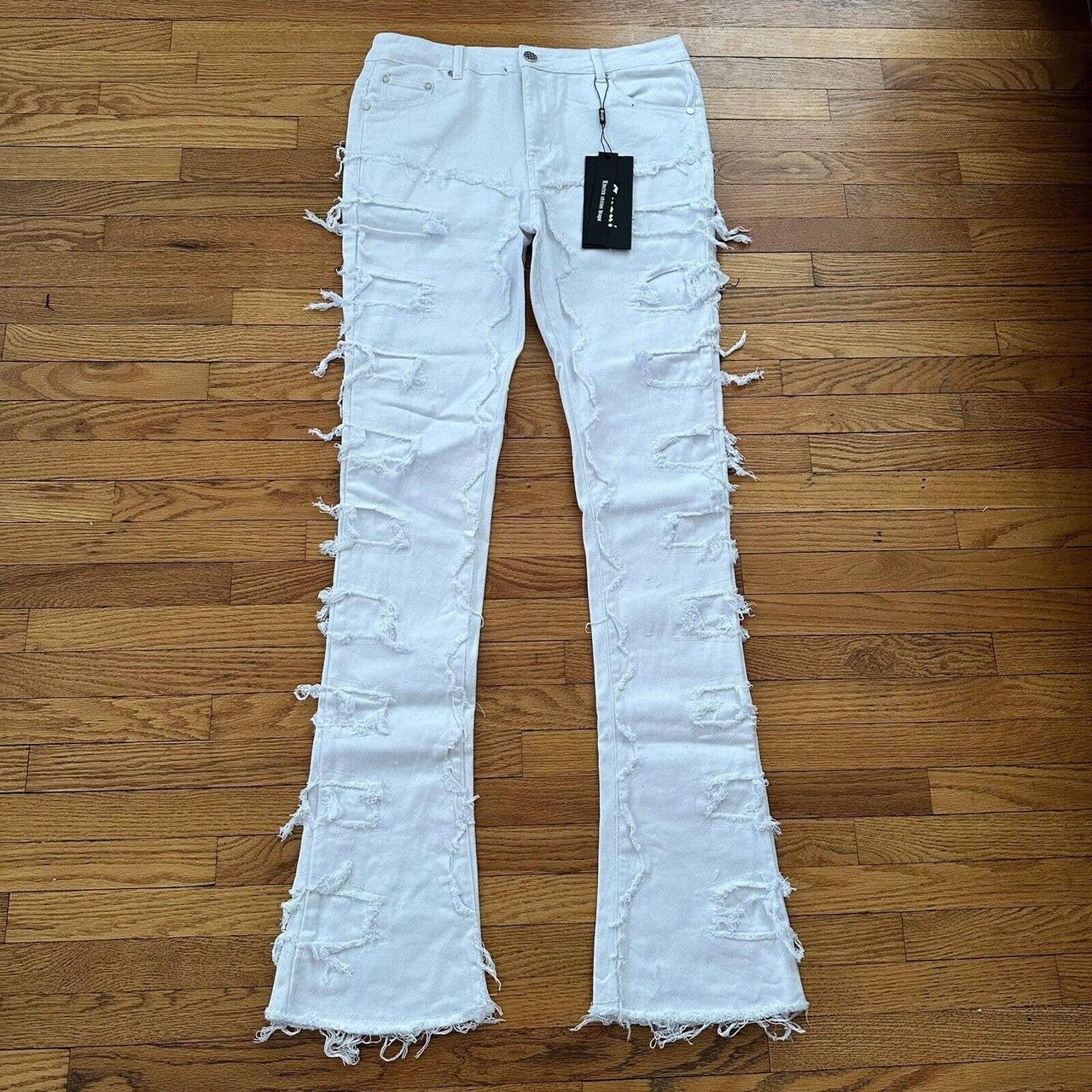 Tripp NYC Men's White Jeans | Depop