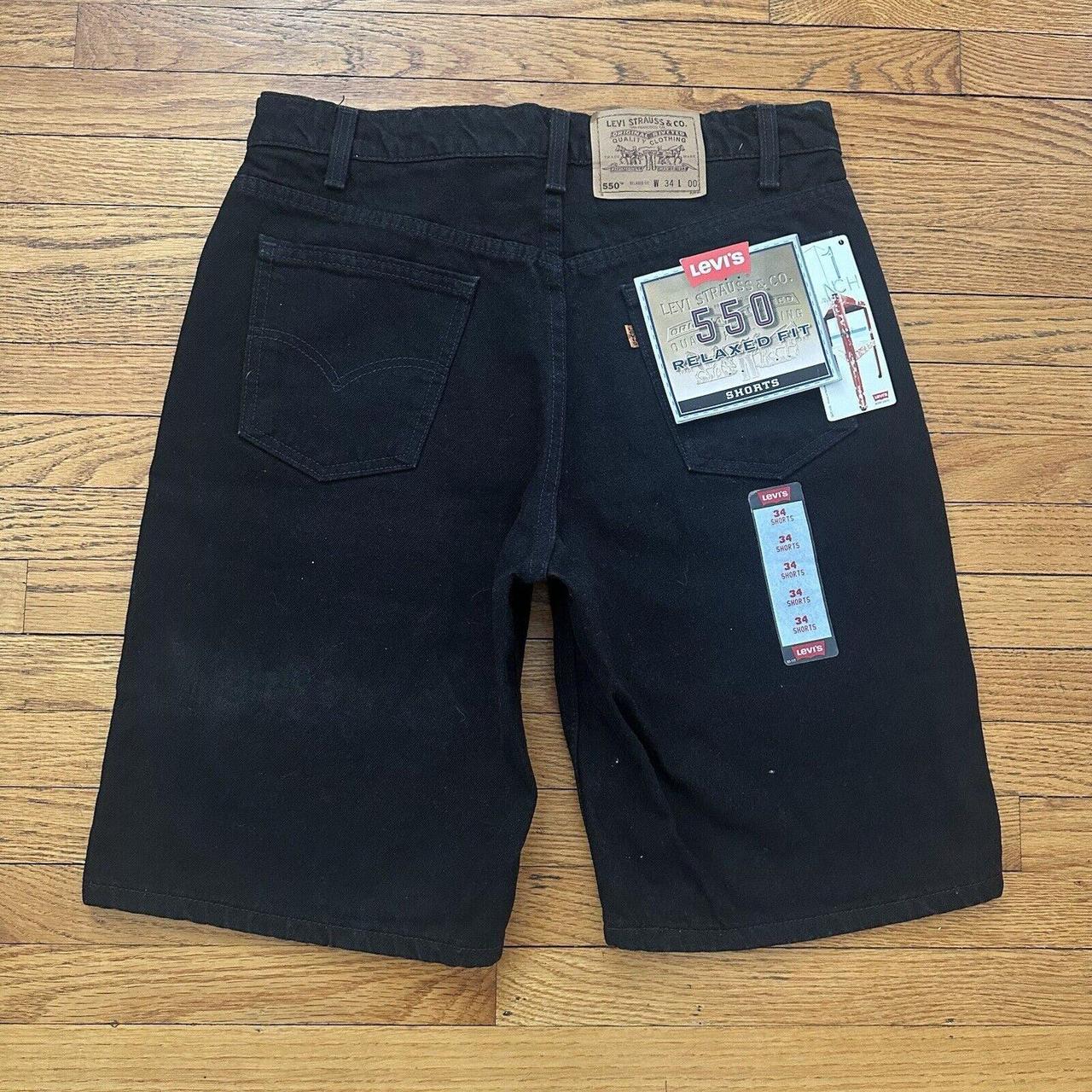 NWT Vintage 90s Levi’s 550 Black Denim Orange Tab... - Depop
