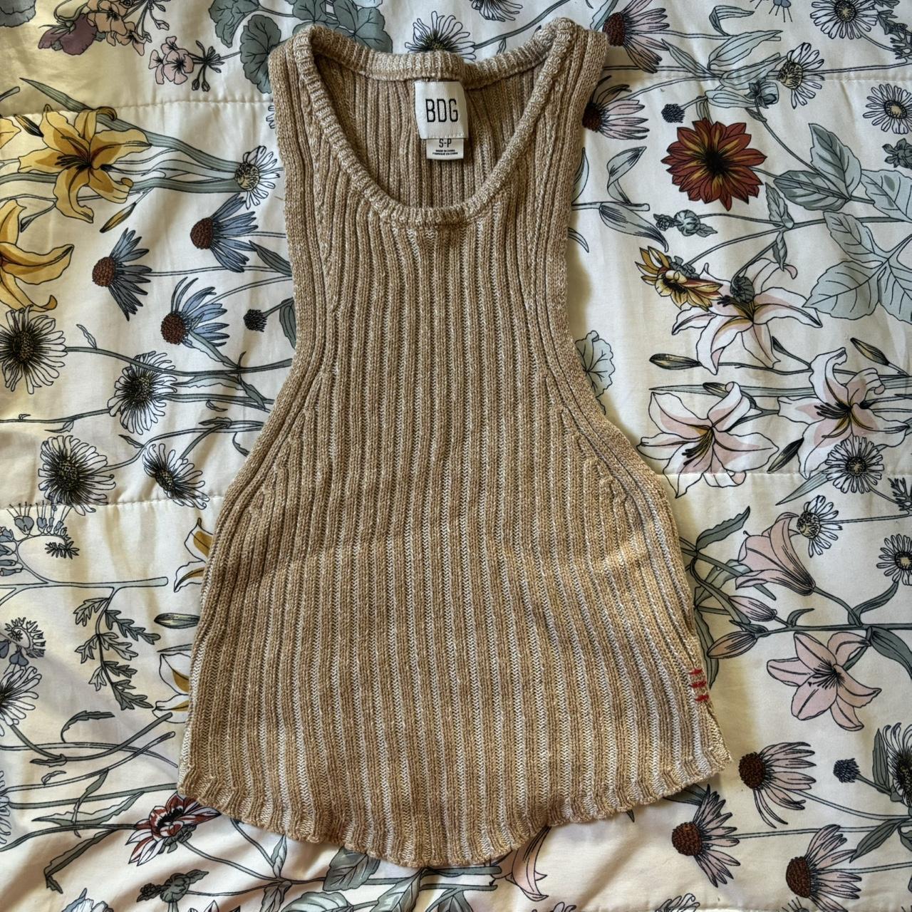 BDG women's tan tank top BDG Andie Sweater Tank... - Depop