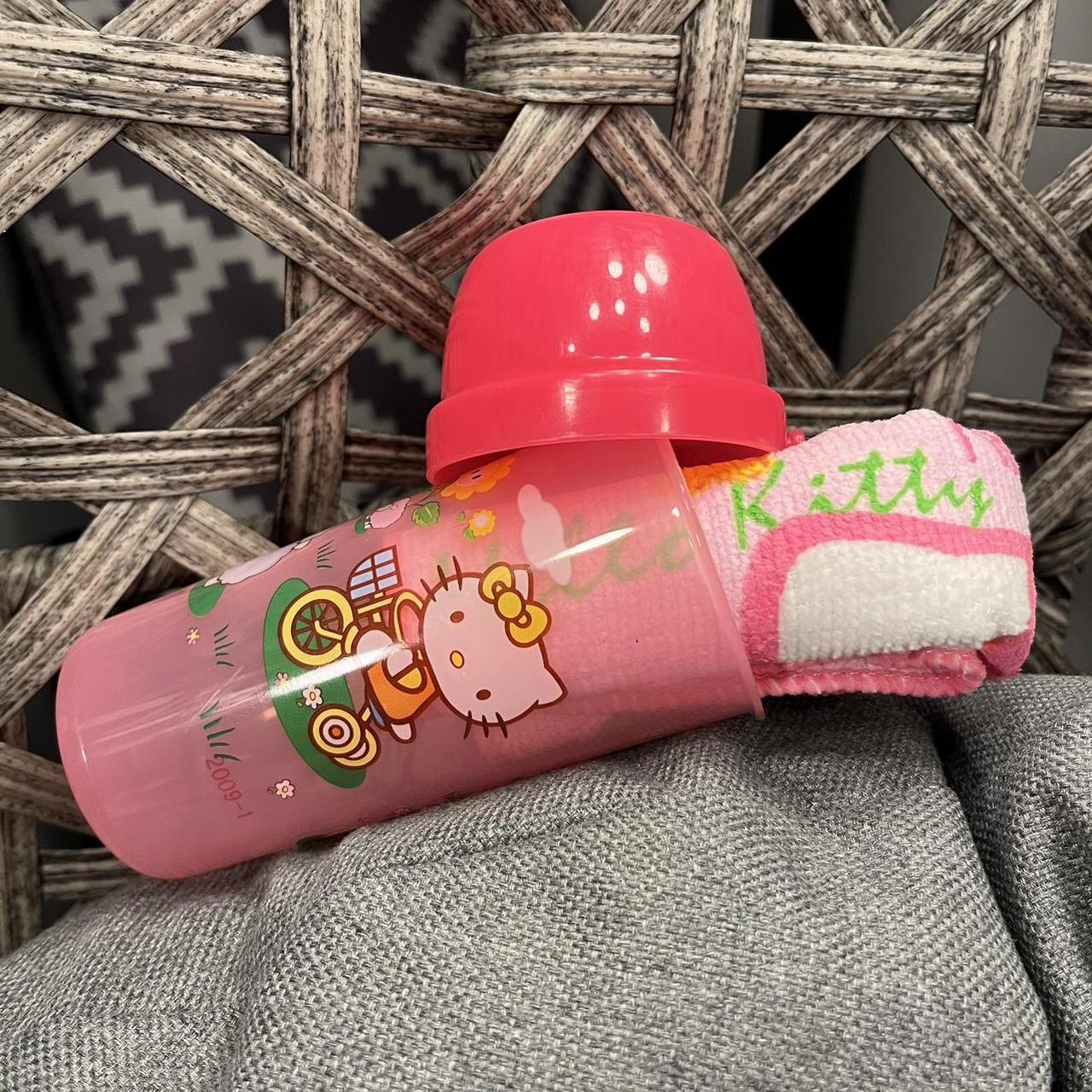 Hello Kitty Portable Drinking Beaker with Cloth... - Depop