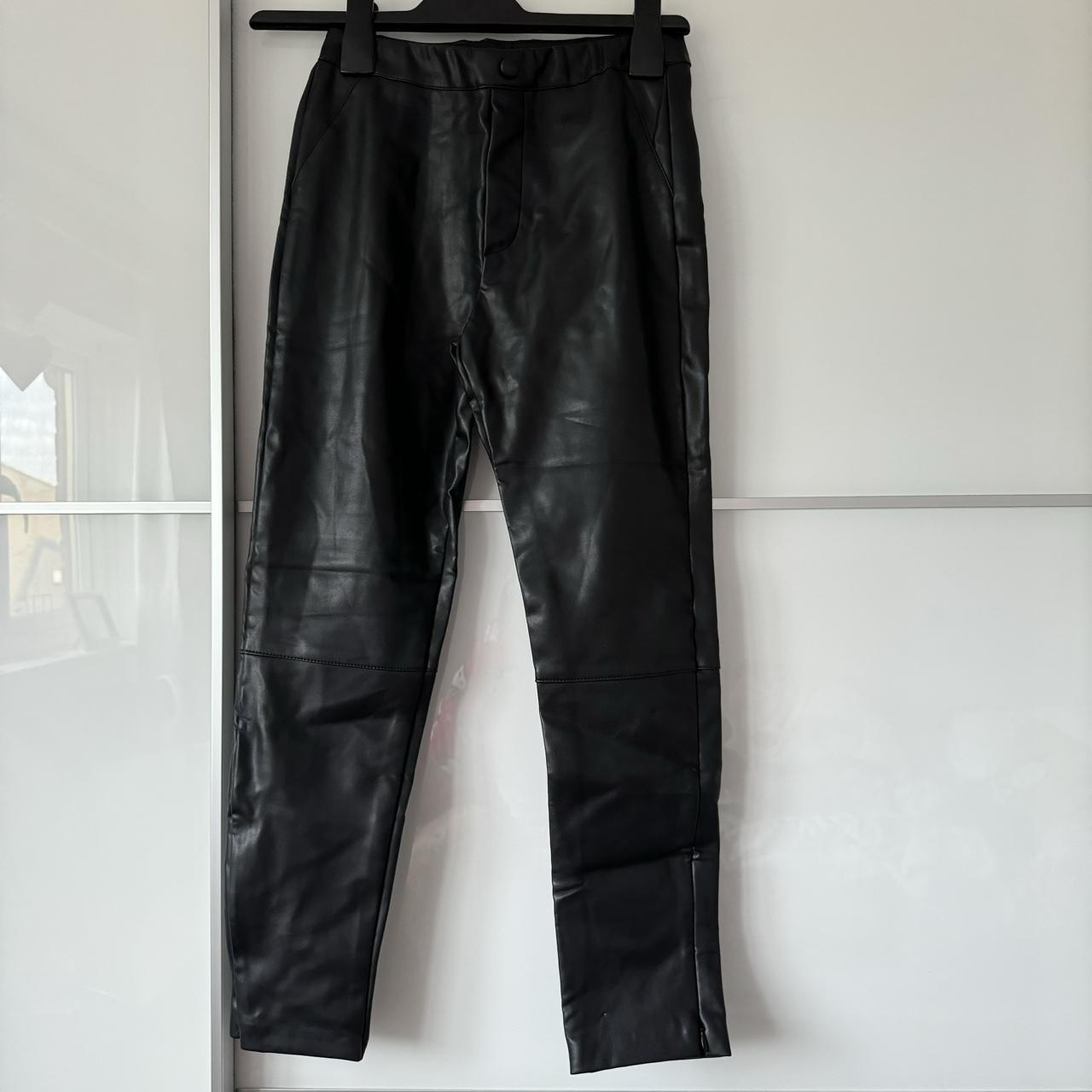 Zara leather pants kids size 11-12 brand new with... - Depop