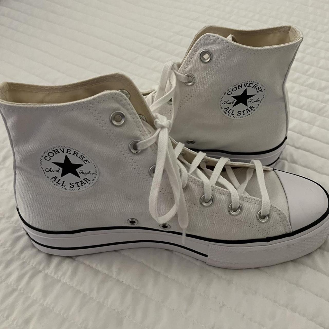 Converse Women's White Trainers | Depop