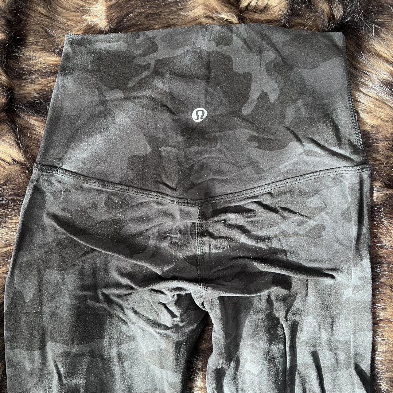 Black and grey camo lululemon align leggings. Size... - Depop