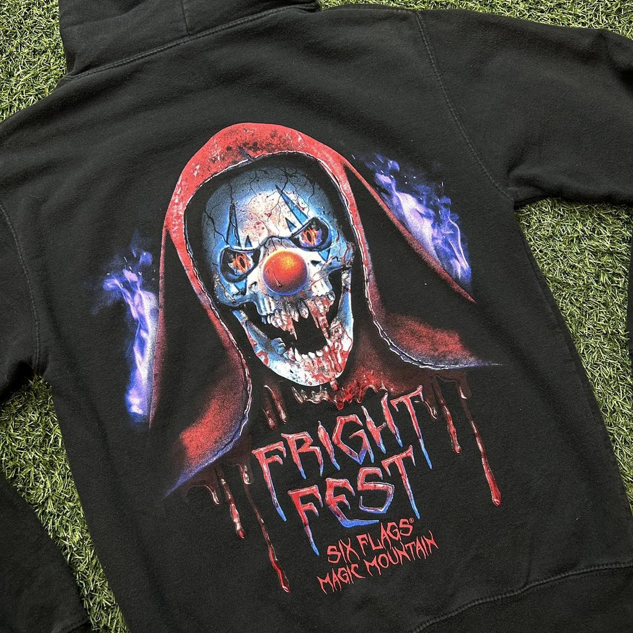 FRIGHT FEST SIX FLAGS HOODIE SWEATER Six Flags... - Depop