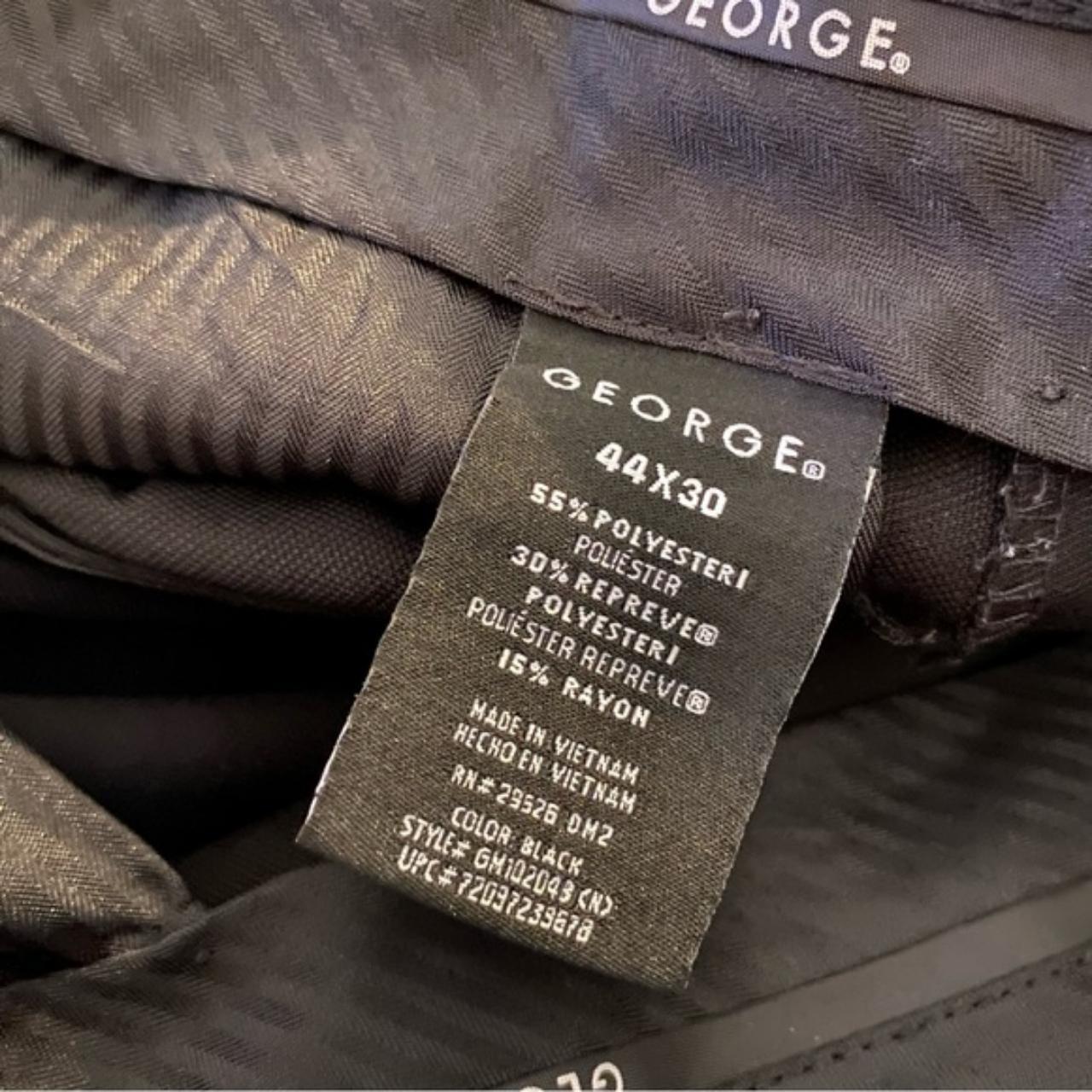 George Flat Front Dress Pants Black 44x30 Brand:... - Depop