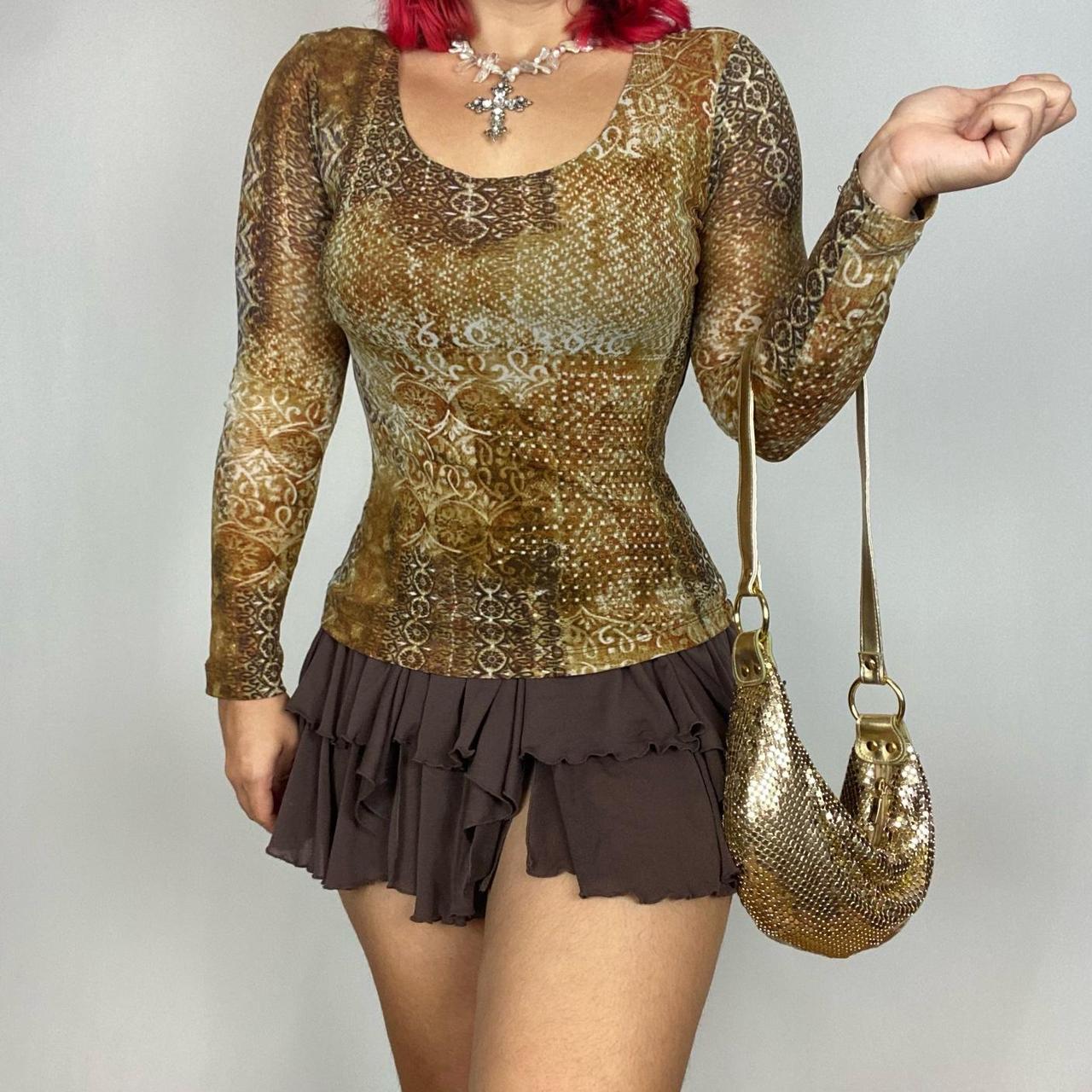 Y2K mesh fairy grunge top! 🤎 Best fits Medium. By... - Depop