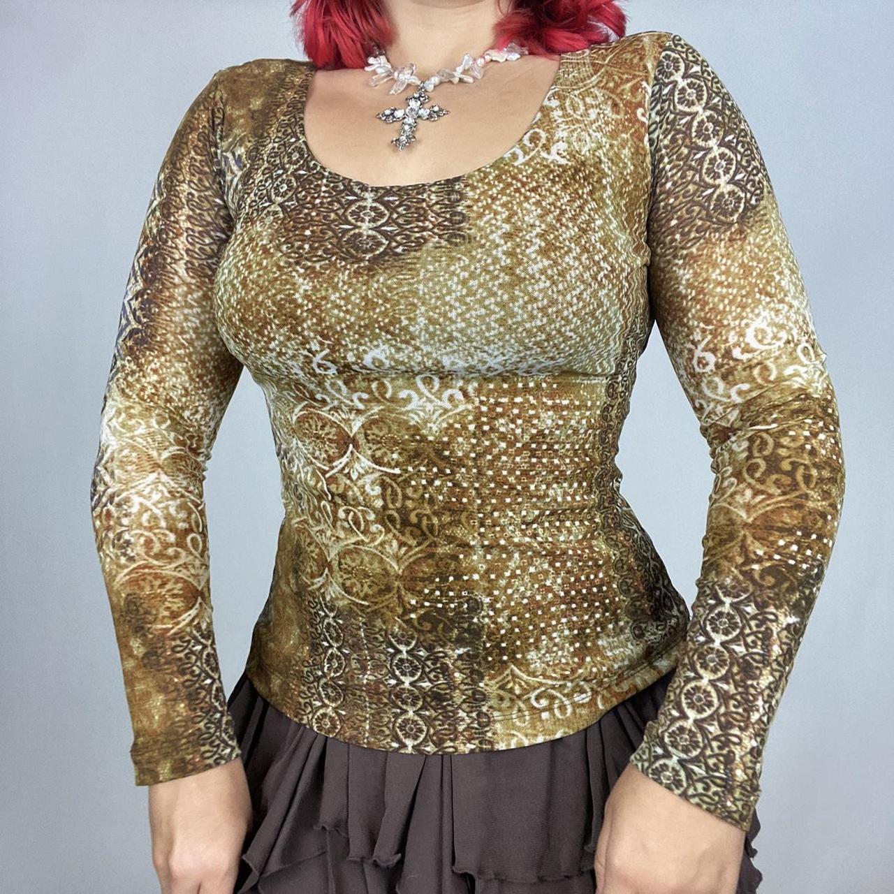 Y2K mesh fairy grunge top! 🤎 Best fits Medium. By... - Depop